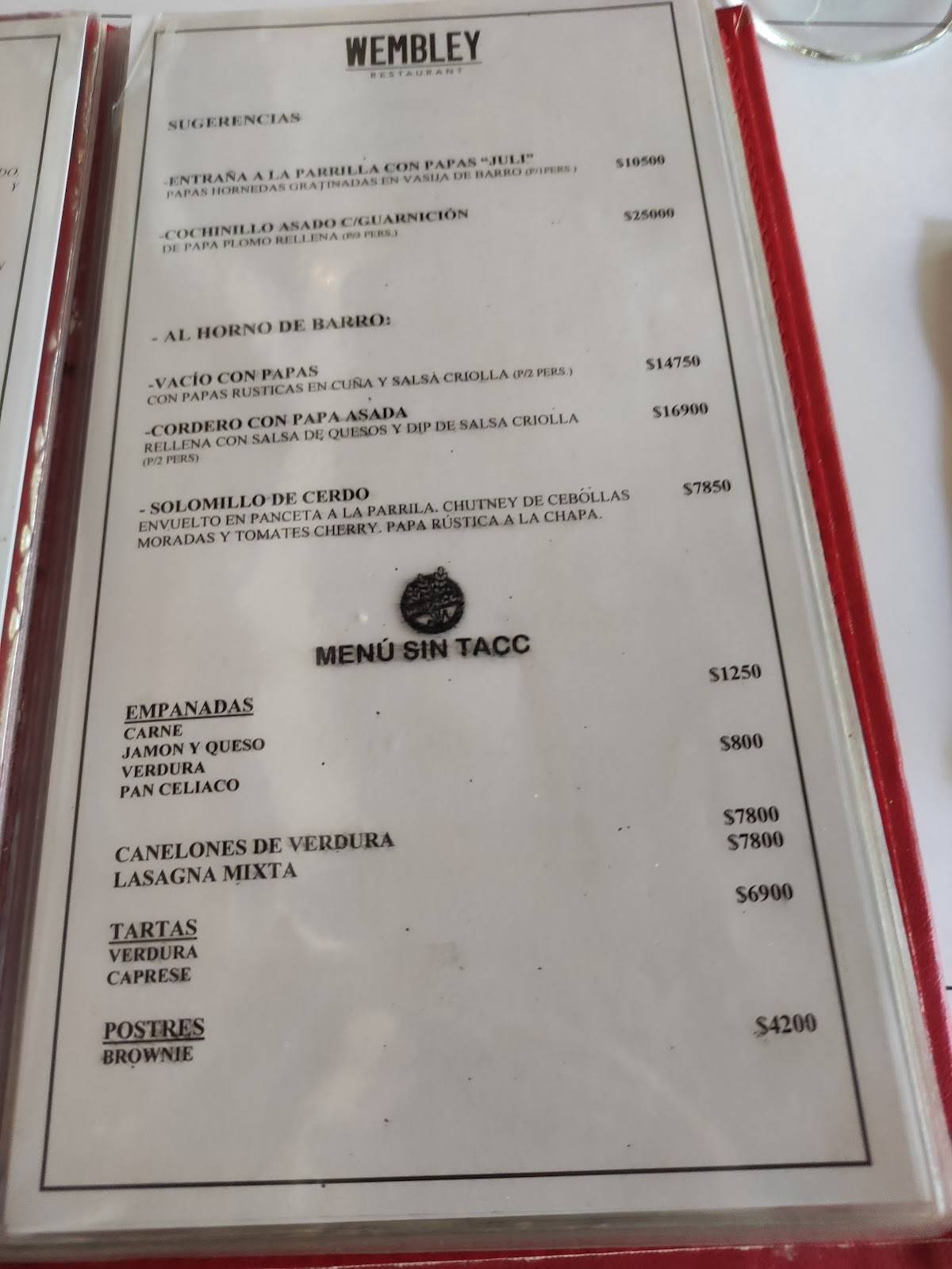 Carta de parrilla Wembley, Rosario