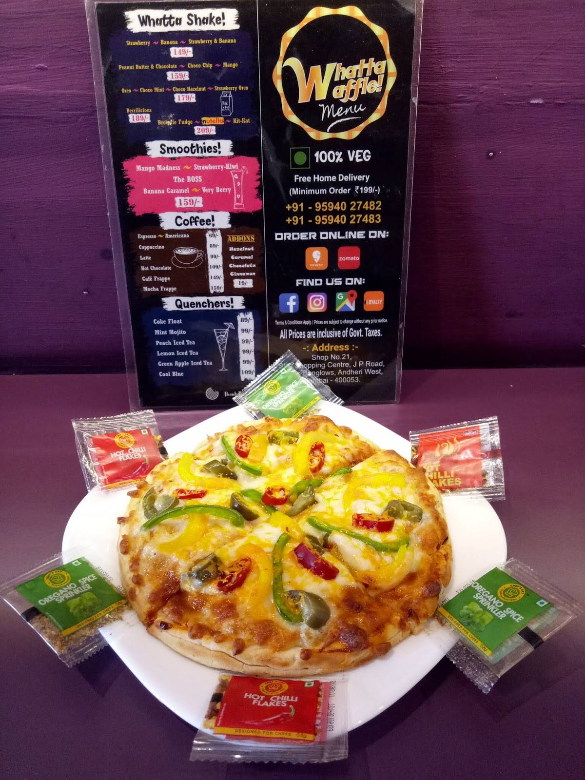 Menu at Whatta Waffle!, Mumbai, Shop No. 1