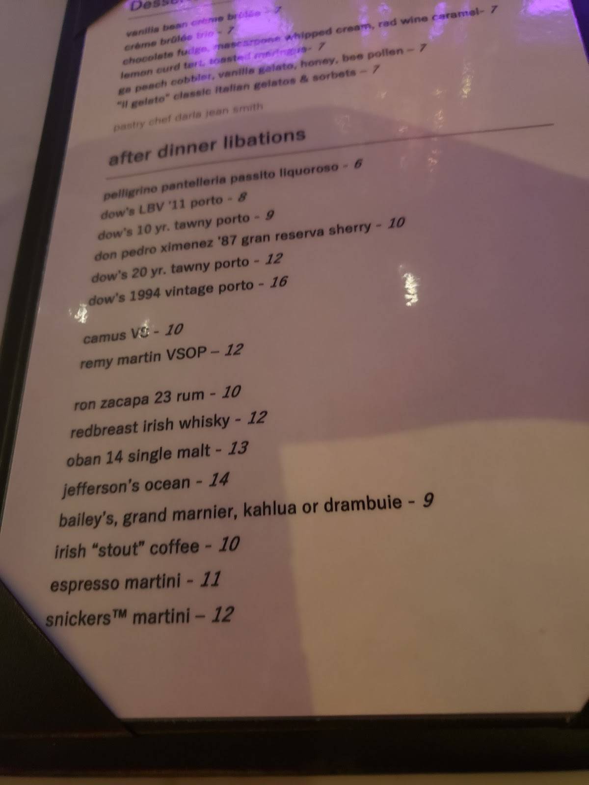 Menu at Bistro Off Broad pub & bar, Winder
