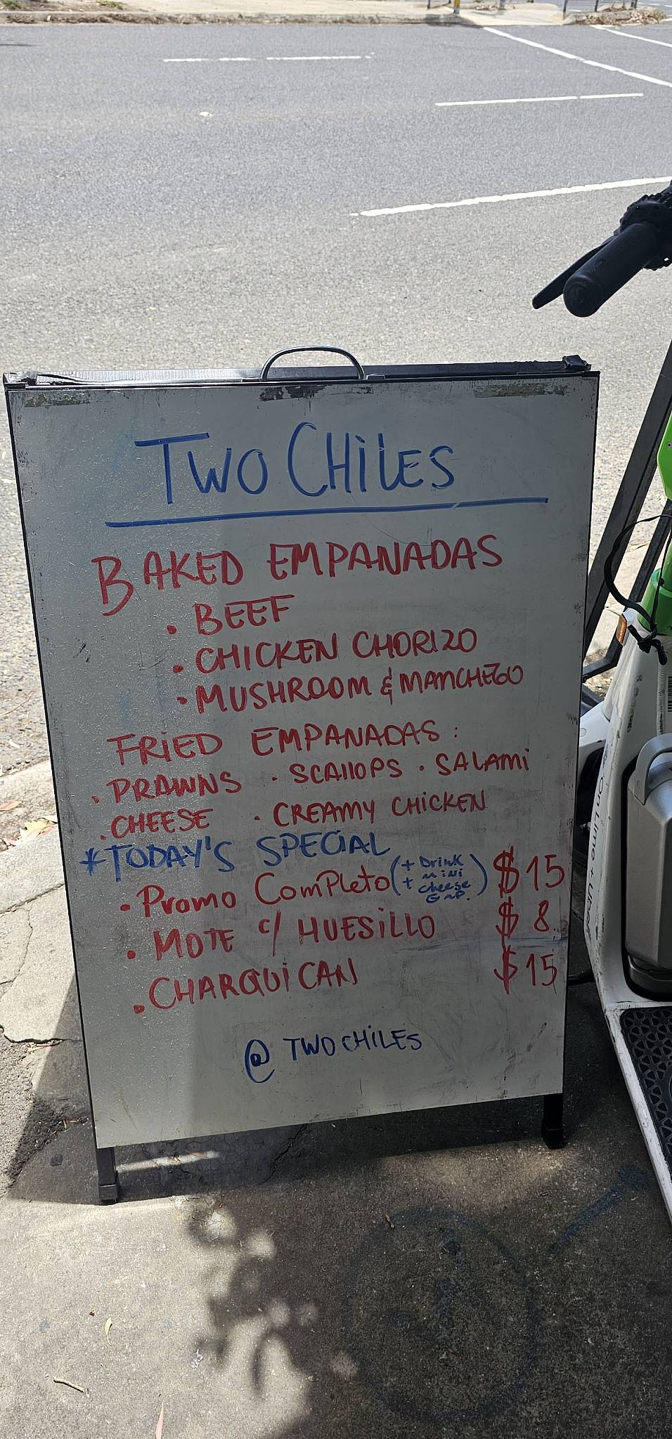 Menu at Two Chiles restaurant, Windsor