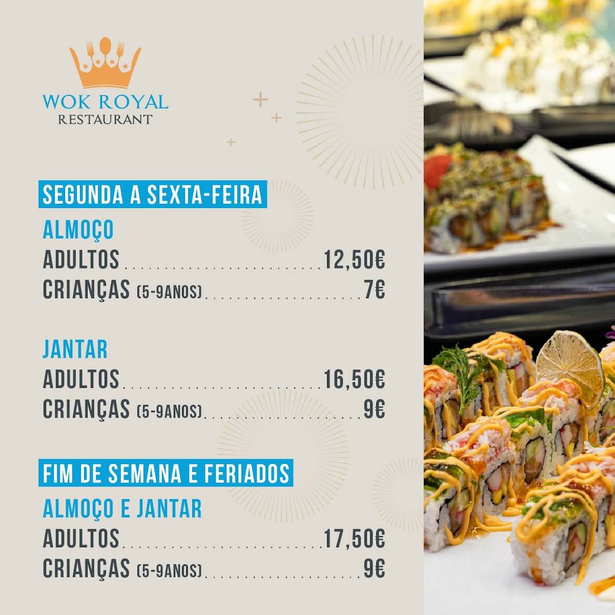 Menu em Wok Royal restaurante, Leça do Balio