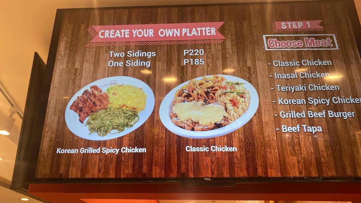 Carta de barbacoa World Chicken, Mandaluyong, Foodcourt