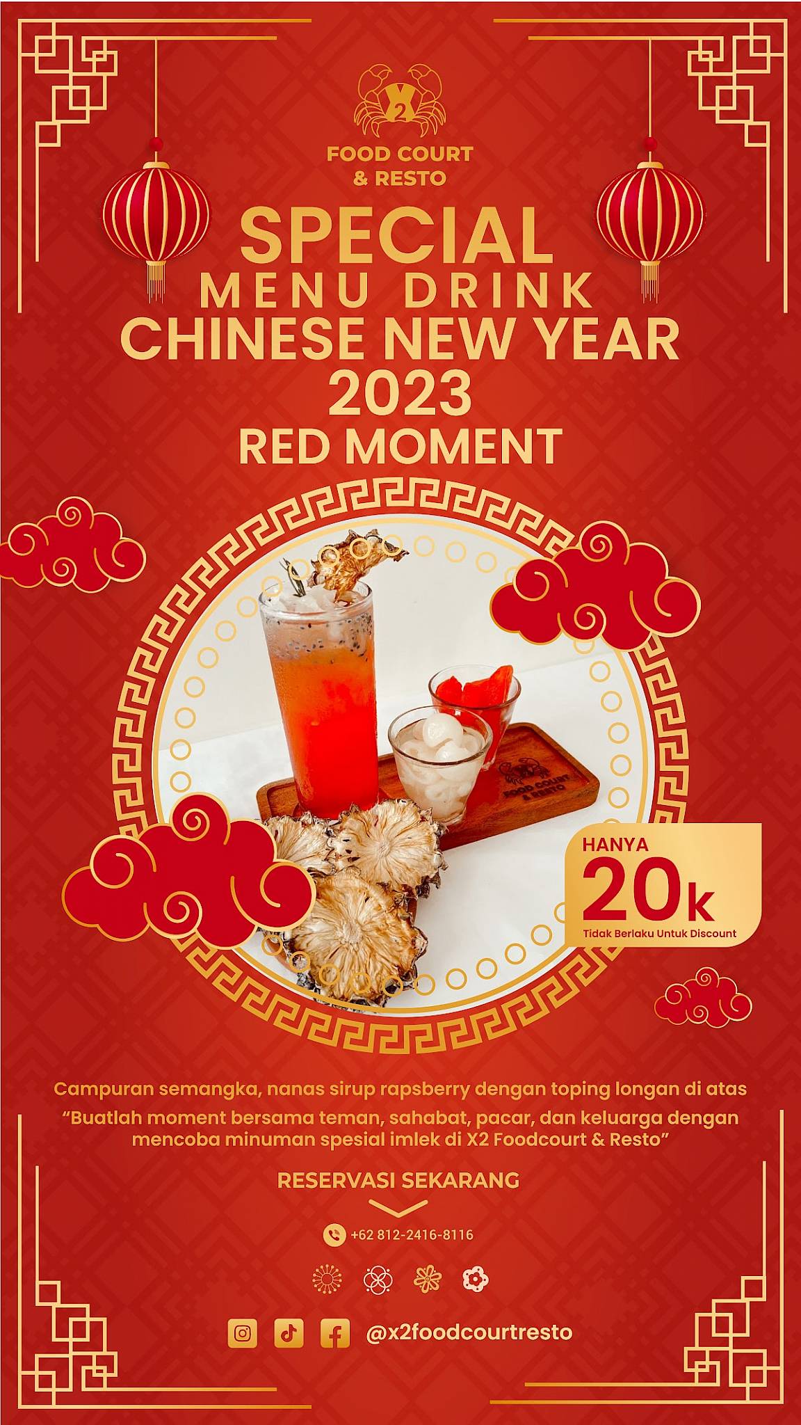Menu at X2 Resto & Cafe, Tembilahan