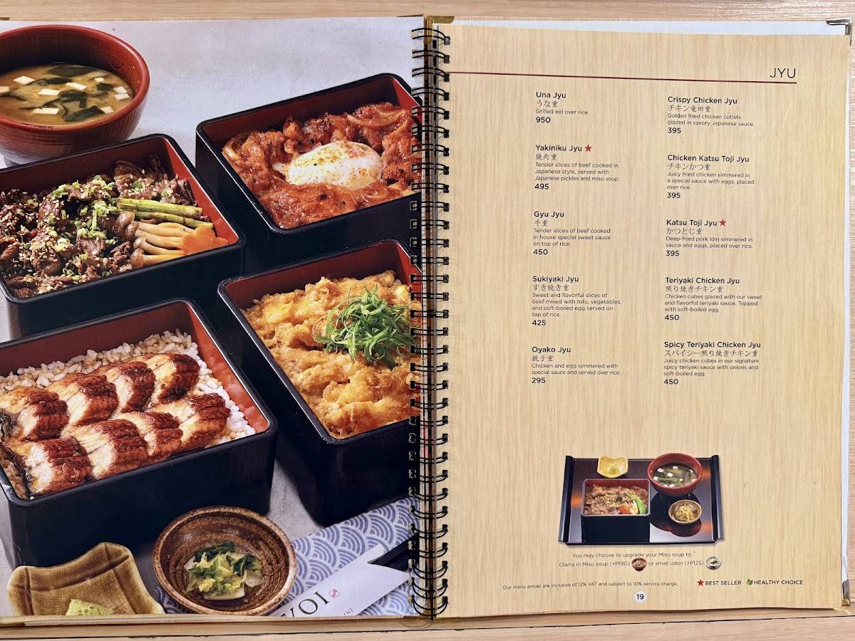 Carta del restaurante YAYOI SM Megamall, Mandaluyong, 3rd level