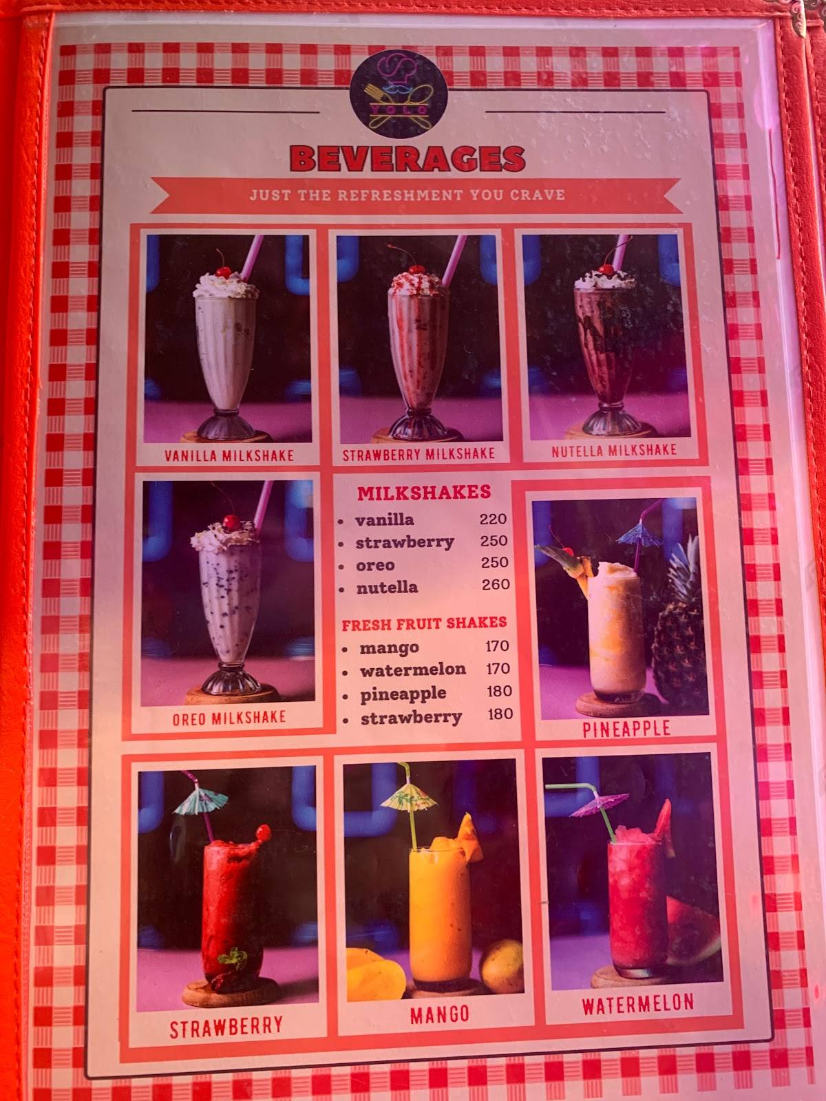 Menu at YOLO Retro Diner - BF Resort restaurant, Las Pinas
