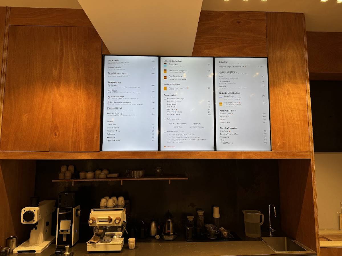 Menu at Yardstick Coffee cafe, Makati, Universal LMS Building