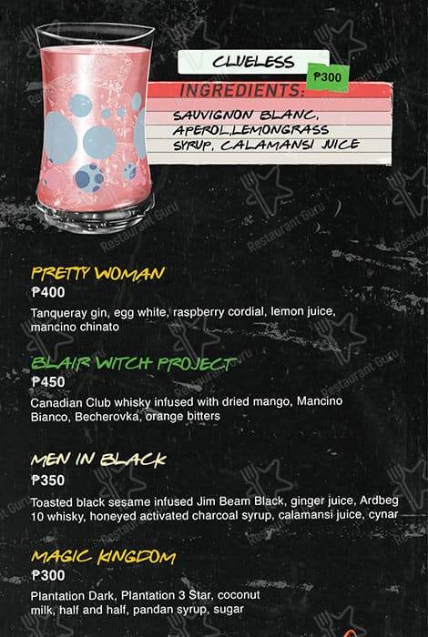 Menu at Yes Please at The Palace pub & bar, Taguig, 38th St. Uptown