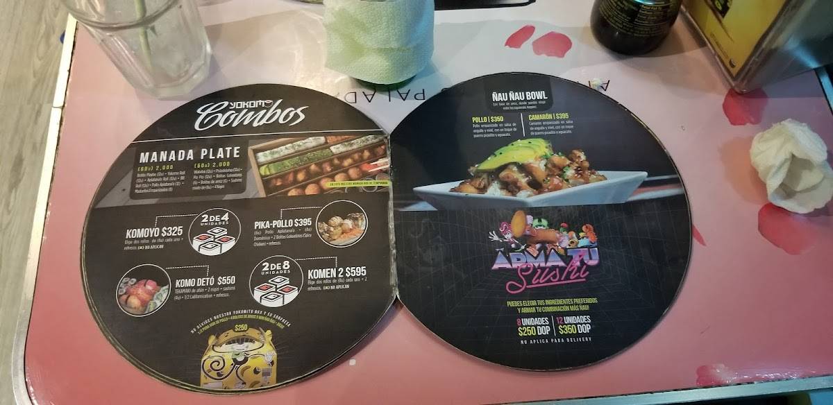 Carta del restaurante Yokomo Sushi Arroyo Hondo, Santo Domingo, Plaza ...