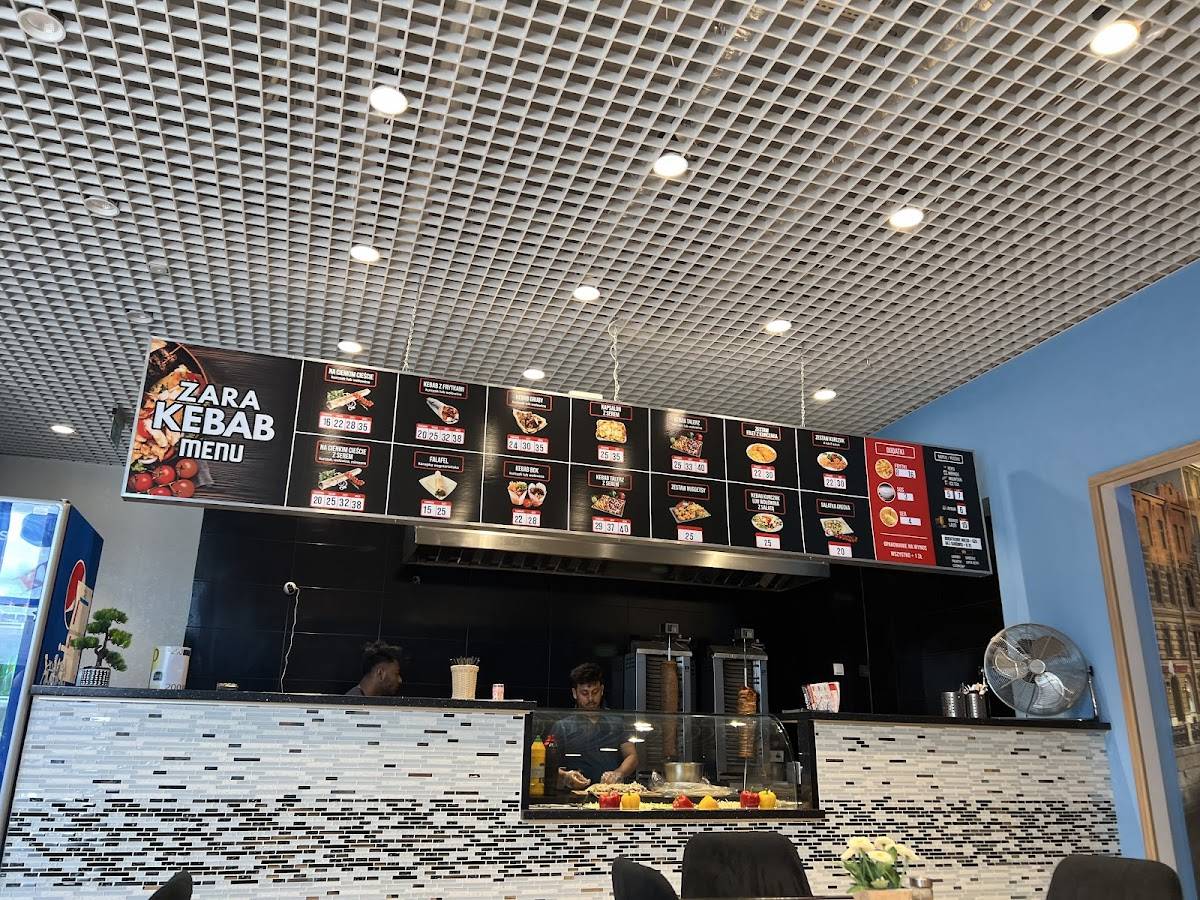 Menu at ZARA KEBAB GIŻYCKO restaurant, Gizycko