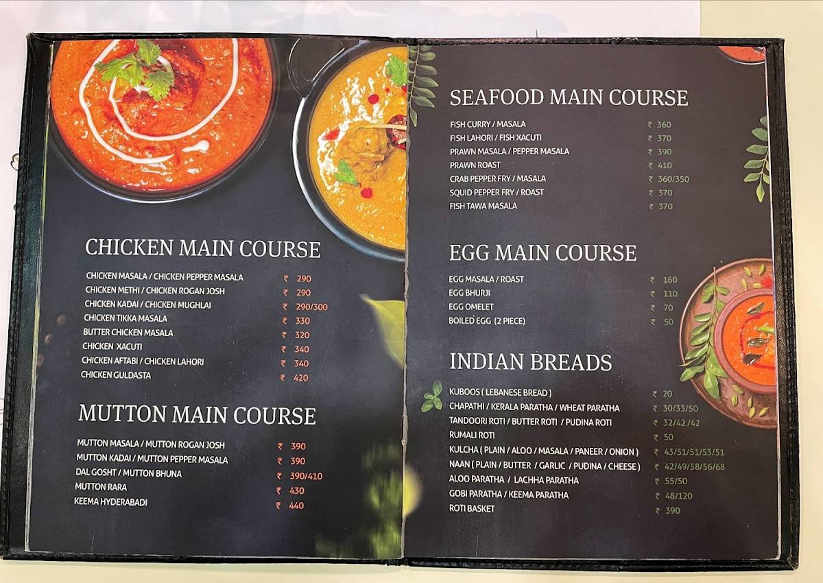 Menu at Zaitoon Restaurant, Anna Nagar, Chennai, Chintamani