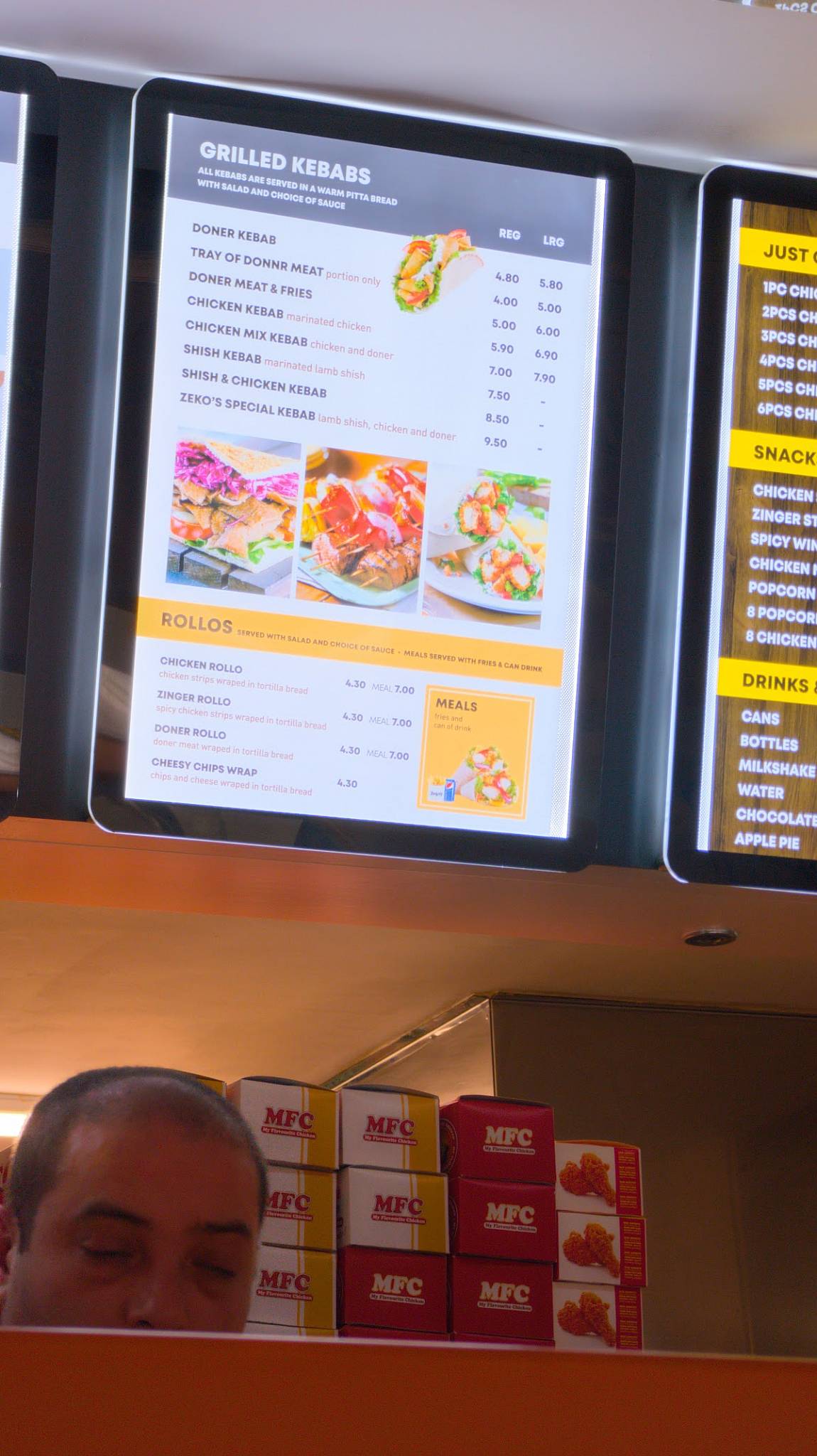 Menu at Zekos fast food, Lytham Saint Annes