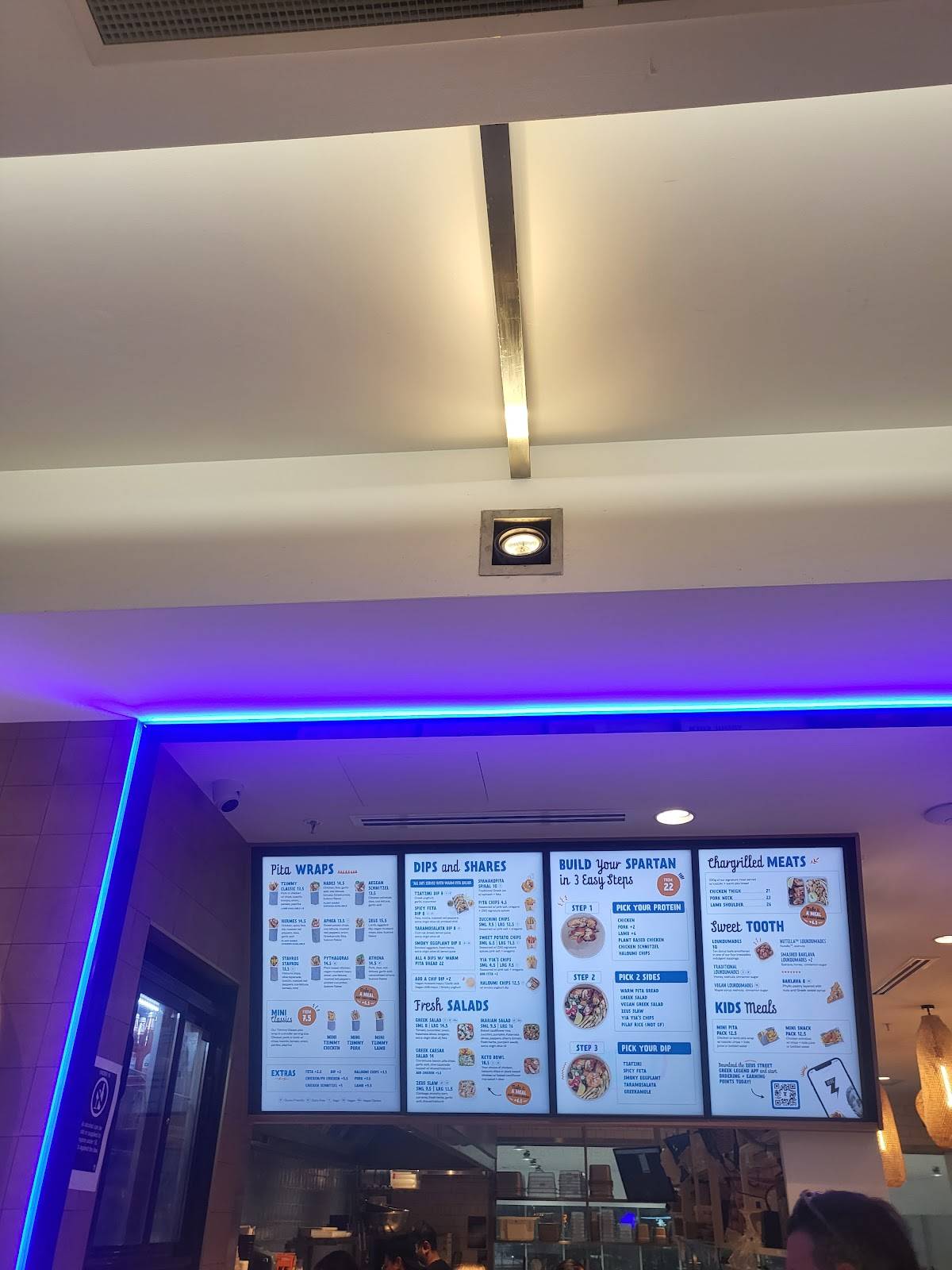 Menu at Zeus Street Greek Macquarie Centre restaurant, North Ryde