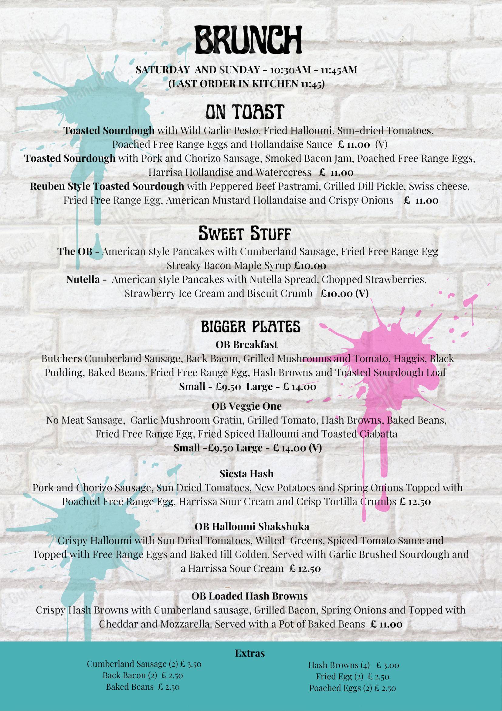 Menu at The Old Bank pub & bar, Carlisle