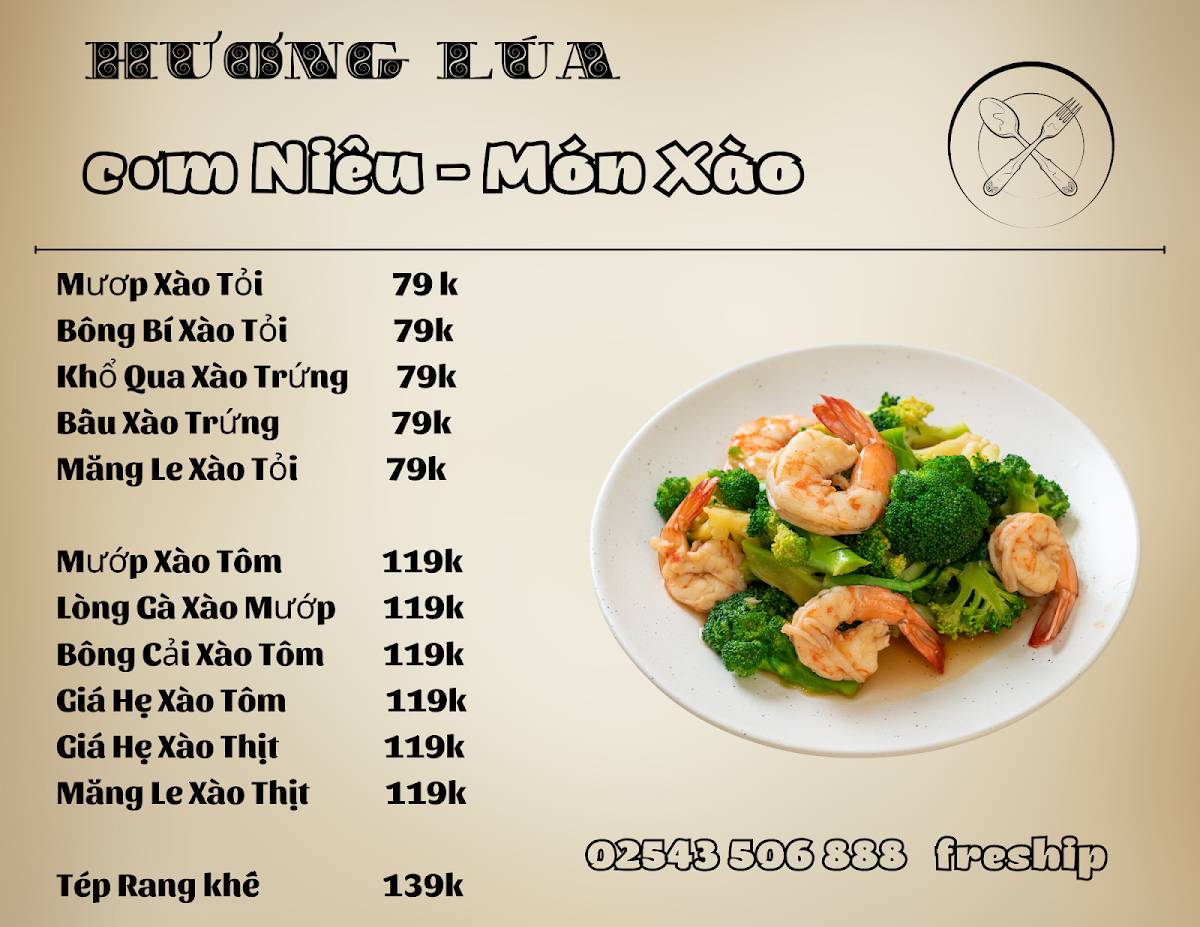 Menu at Ốc Tiên - Quán Ăn Ngon restaurant, Vietnam