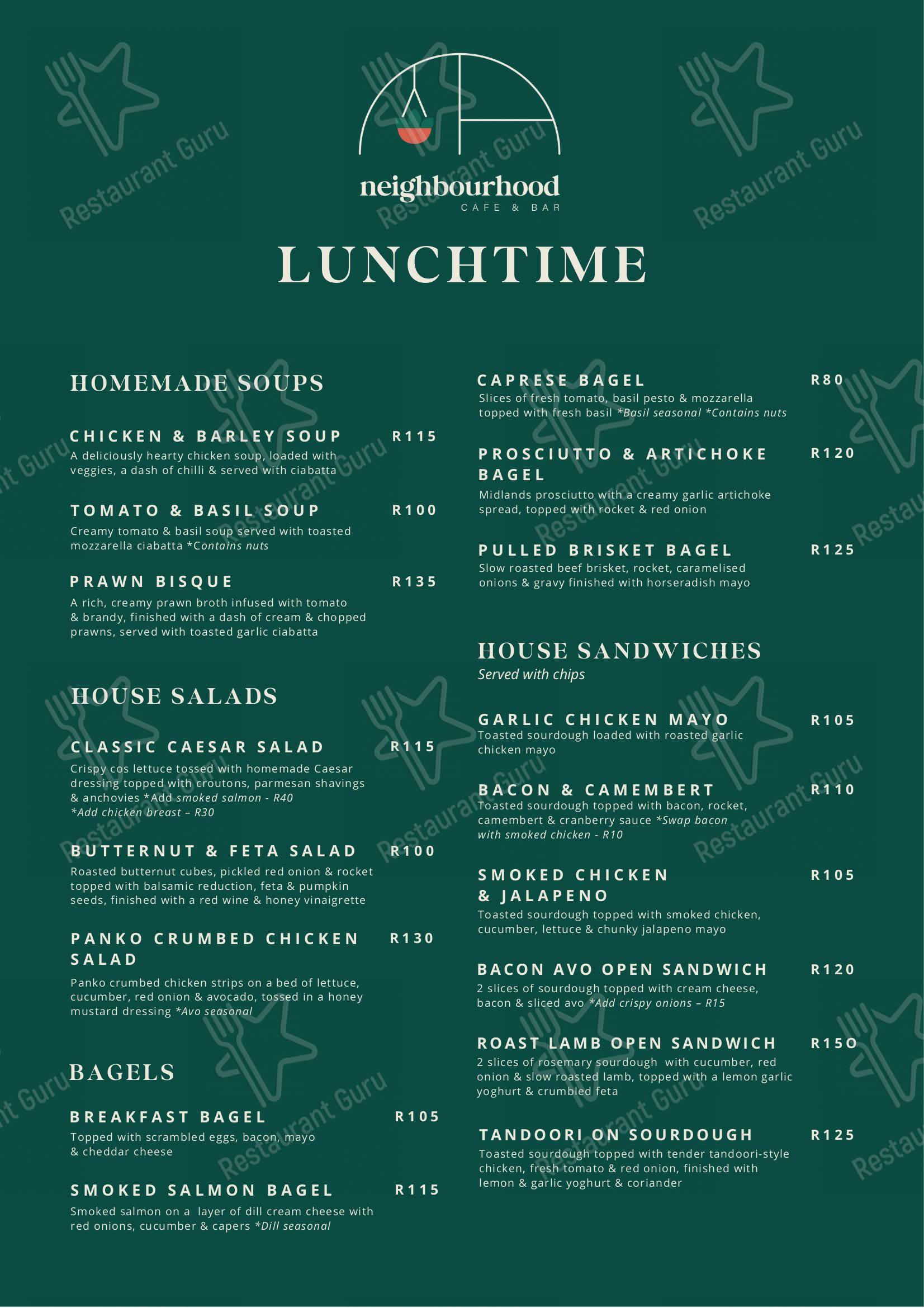 Menu at Gatvol coffee coffee house, La Lucia
