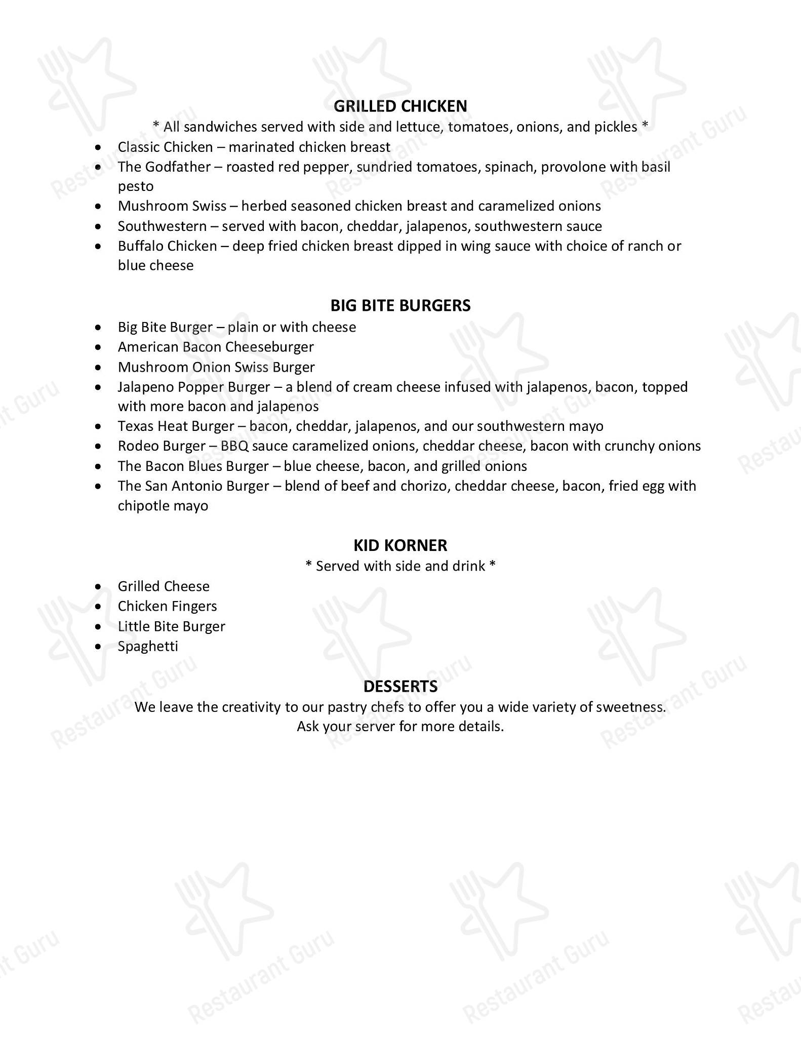 Menu at Comfort Cafe, Smithville