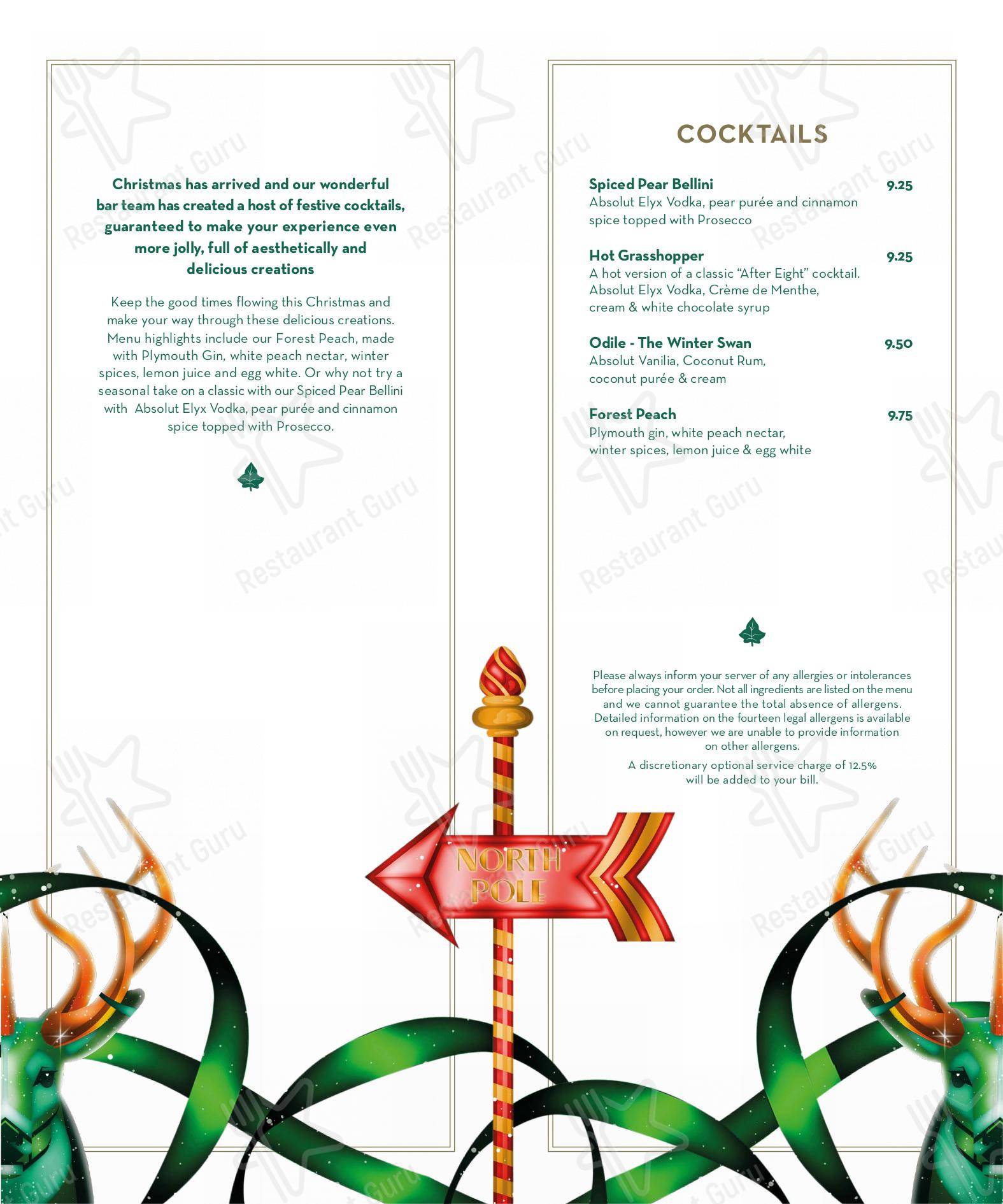 Menu at The Ivy Cobham Garden restaurant, Cobham