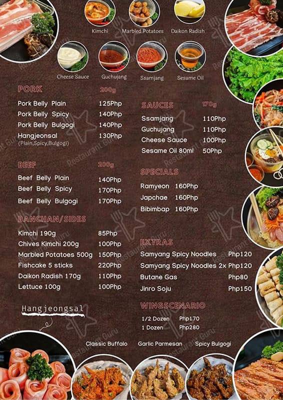 Menu at Yebu Korean Grill, Makati