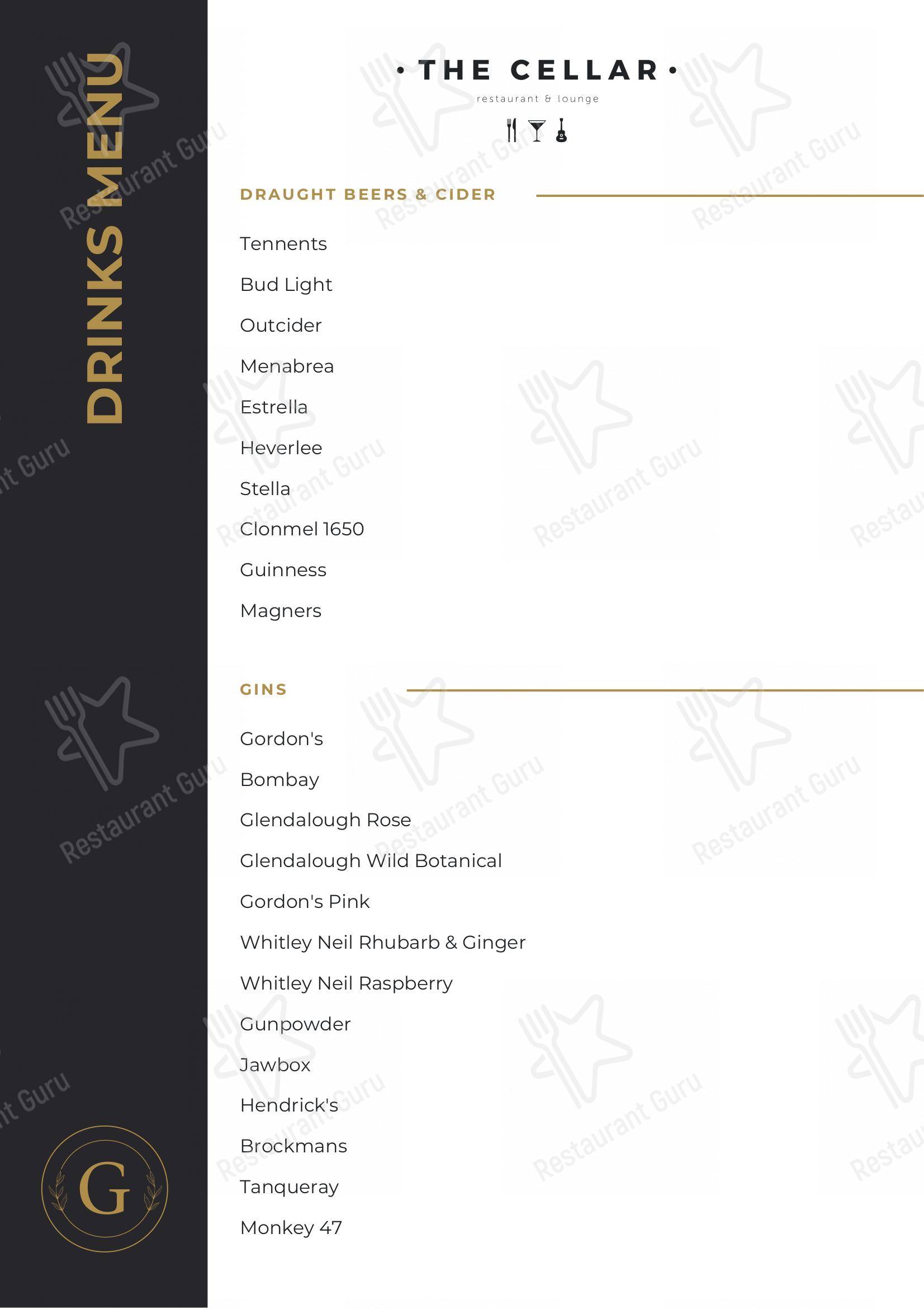 Menu at Glenavon Hotel pub & bar, Cookstown