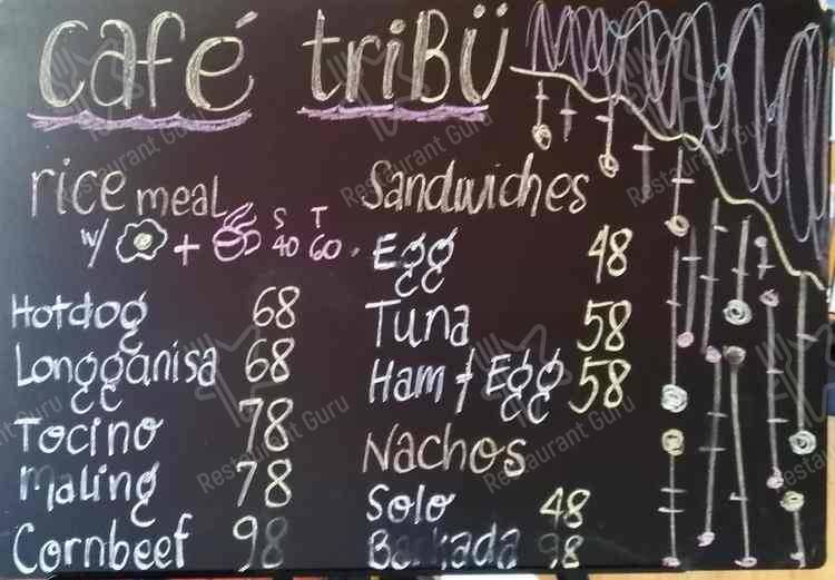 Menu at Cafe Tribu, Quezon City, Unit 105 15th Avenue