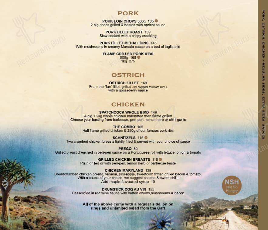 Menu at KAROO Grill & Bar, Centurion