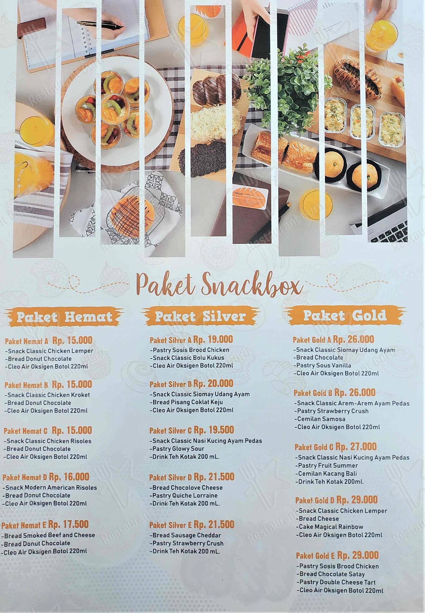 Menu at Rokue Snack Batu Tulis Raya cafe, Central Jakarta