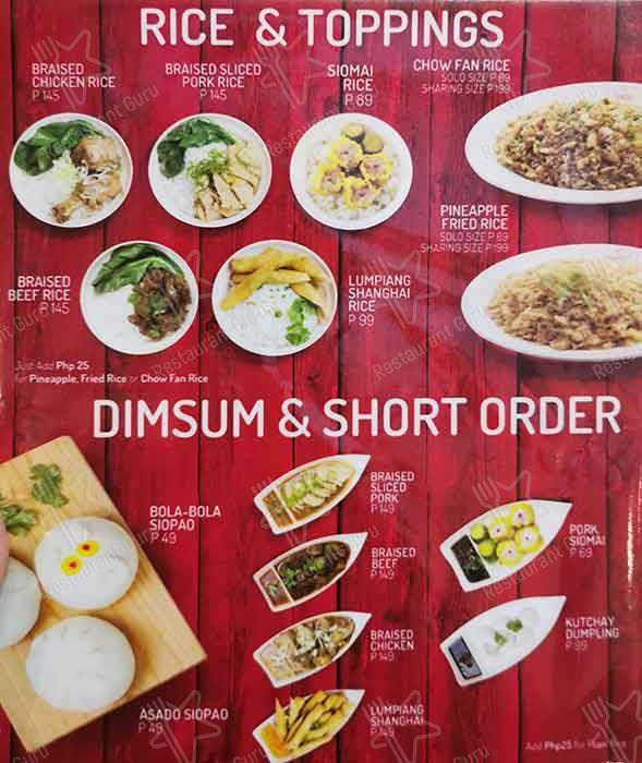 Carta de Shou, Ciudad Quezon, Food Choices, Third Level