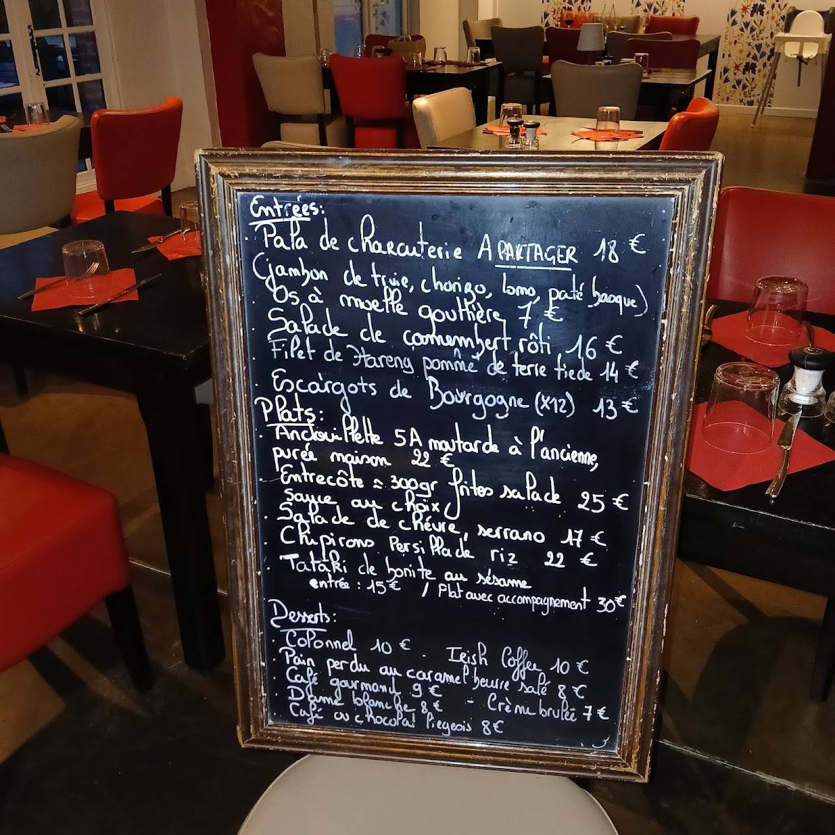 Menu au La Table des Docks Biarritz restaurant, Biarritz