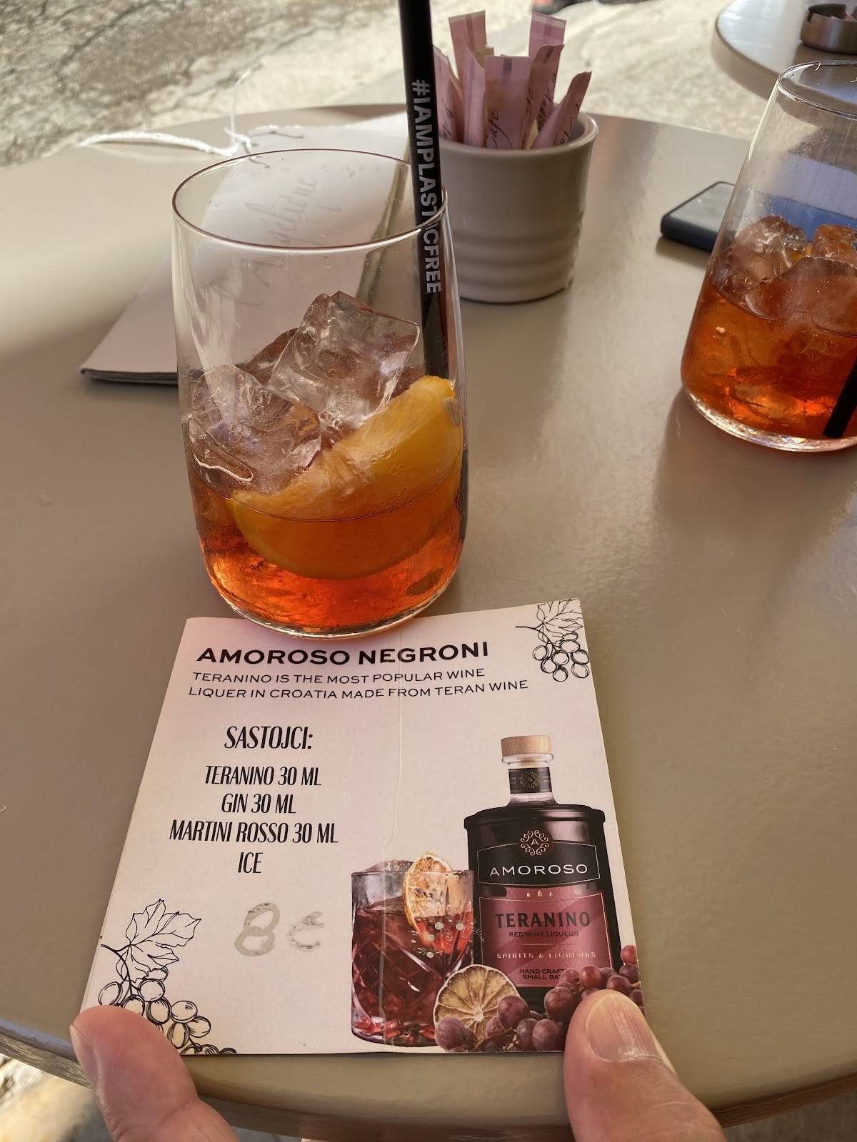 Menu at l'angelique cafe, Vrsar