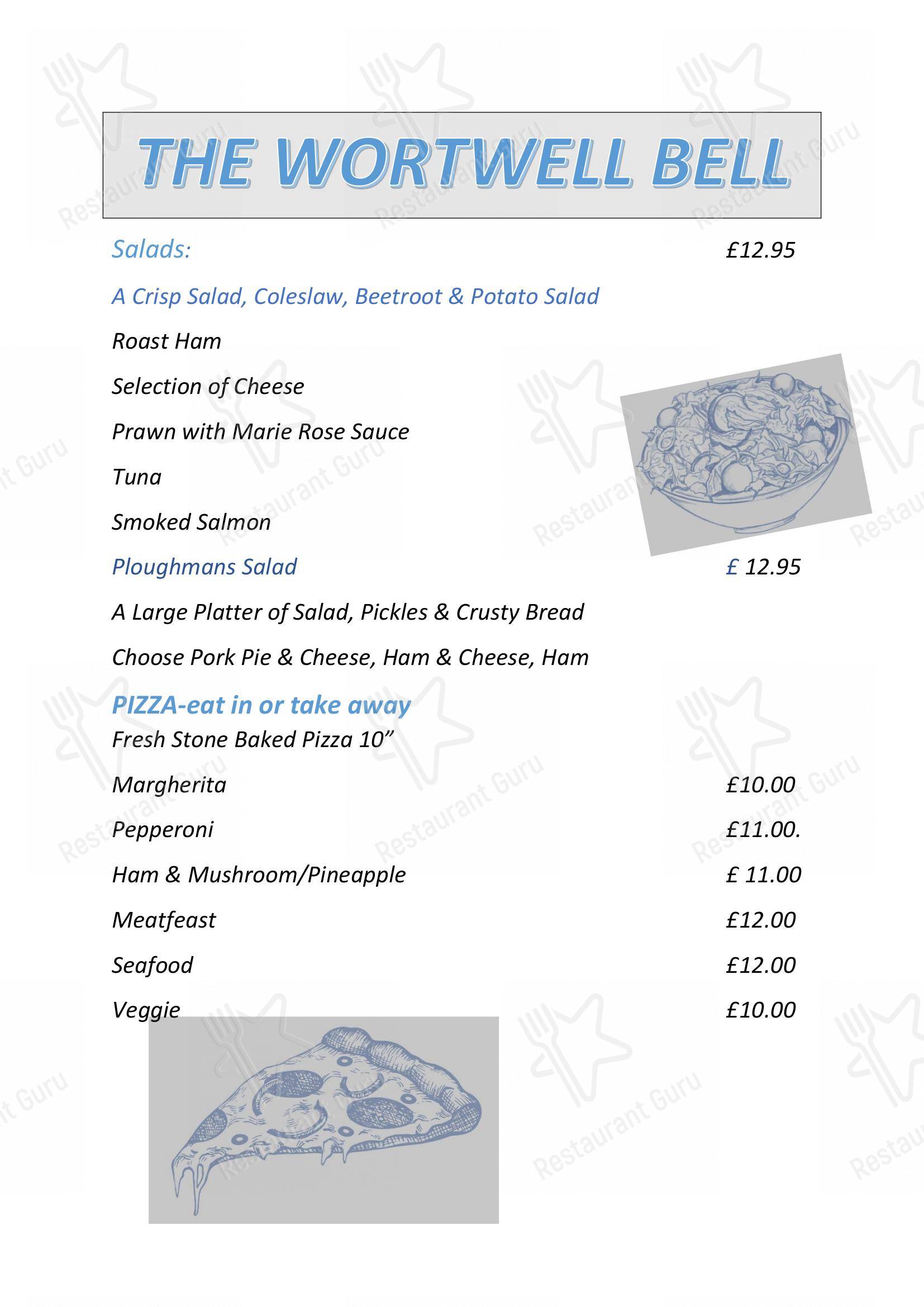Menu at The Wortwell Bell pub & bar, Harleston