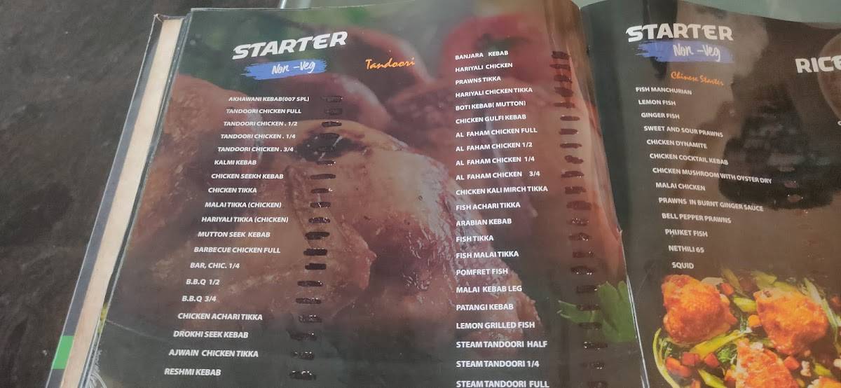 Menu at 007 Punjabi Dhaba, India