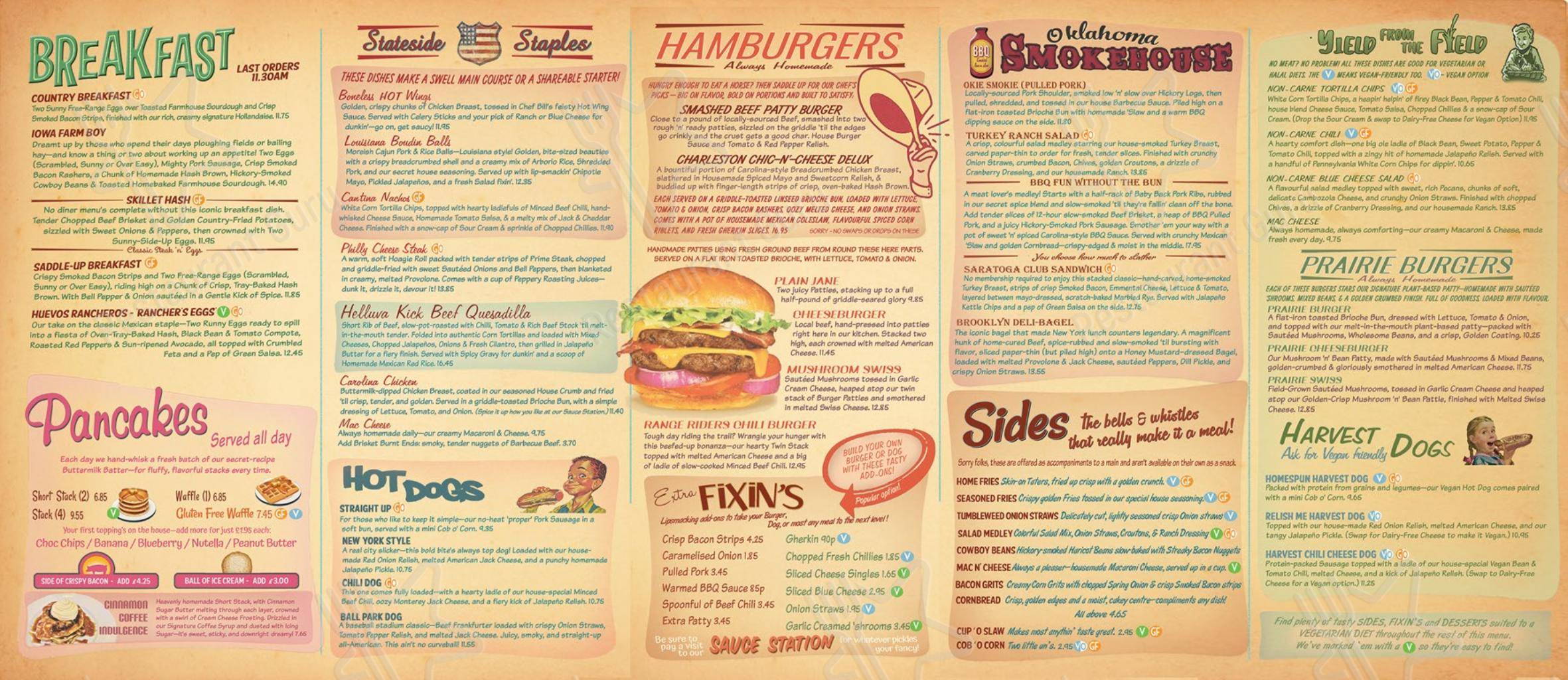 Menu at Billy Bob’s Parlour Skipton restaurant, Halton East