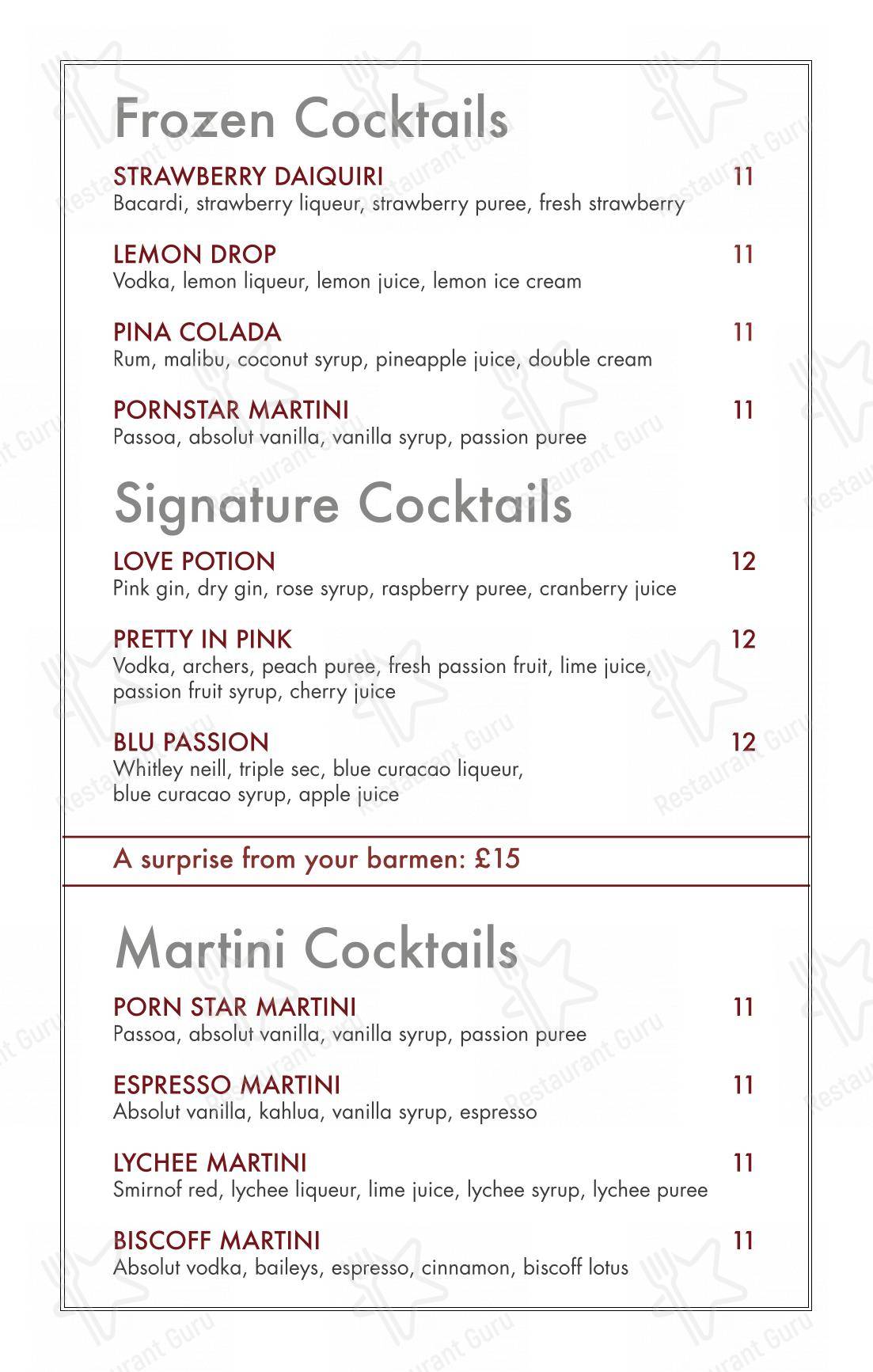 Menu at Bogaz Turkish Restaurant, Rayleigh