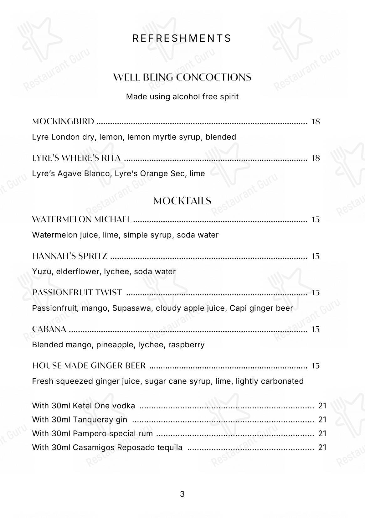 Menu at Cafe Sydney, Sydney, Level 5 Customs House