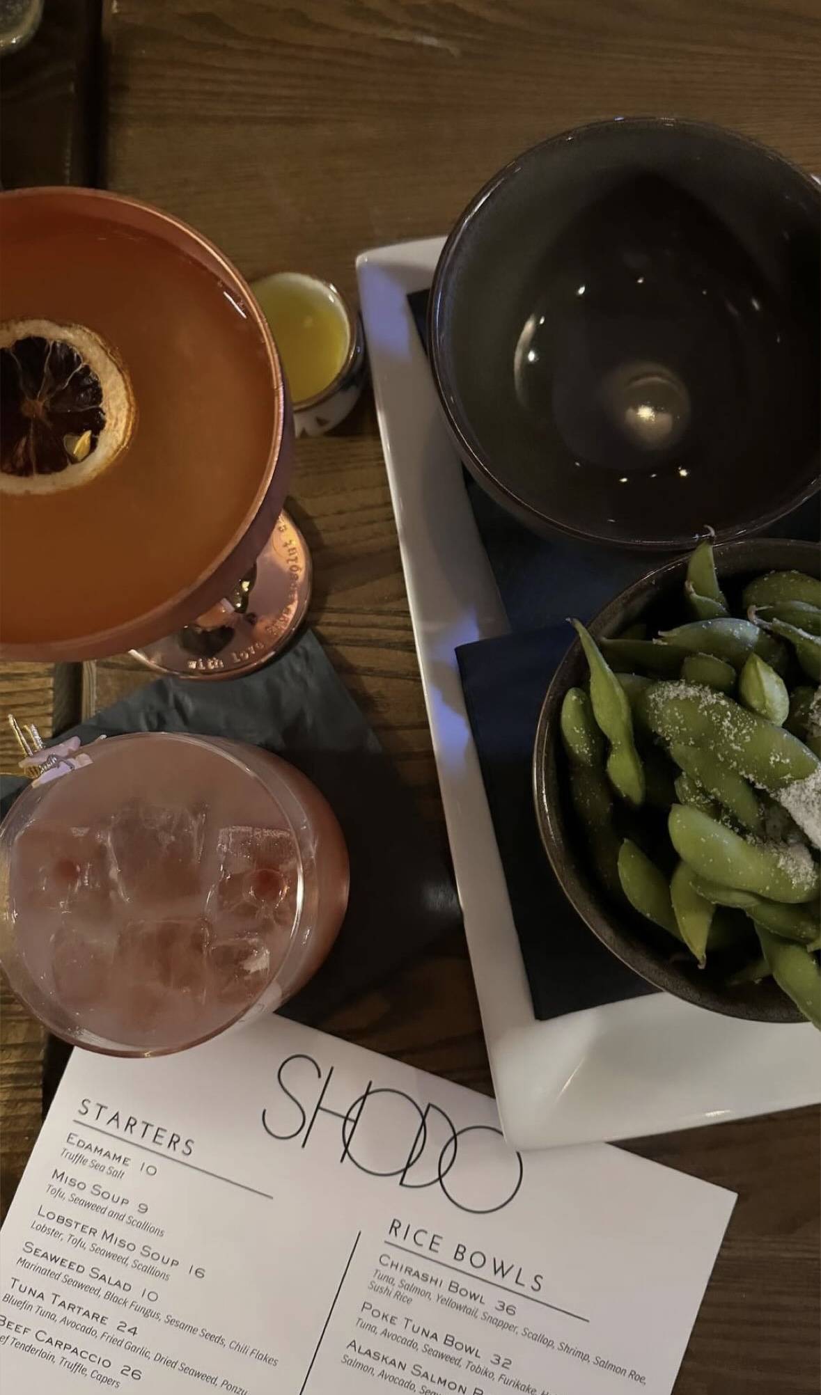 Menu at Shodo Japanese Kitchen pub & bar, Dallas