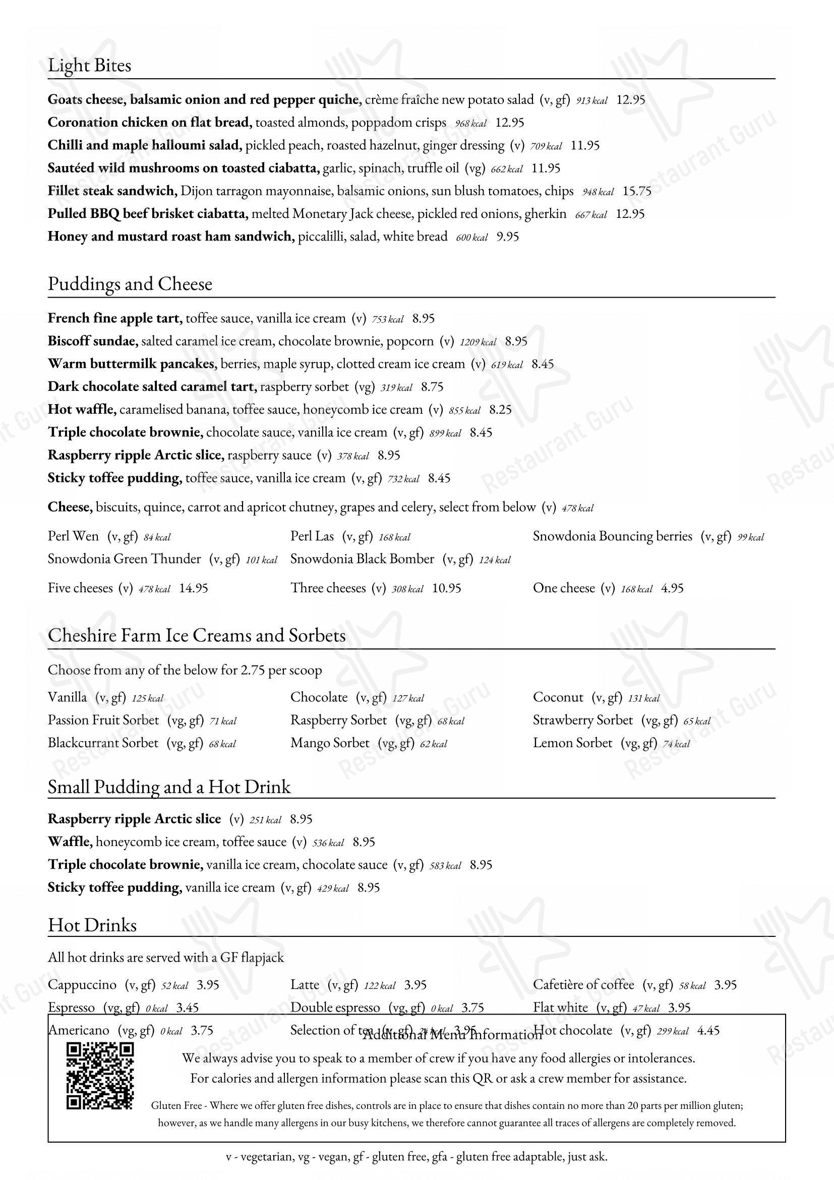 Menu at Glasfryn pub & bar, Mold