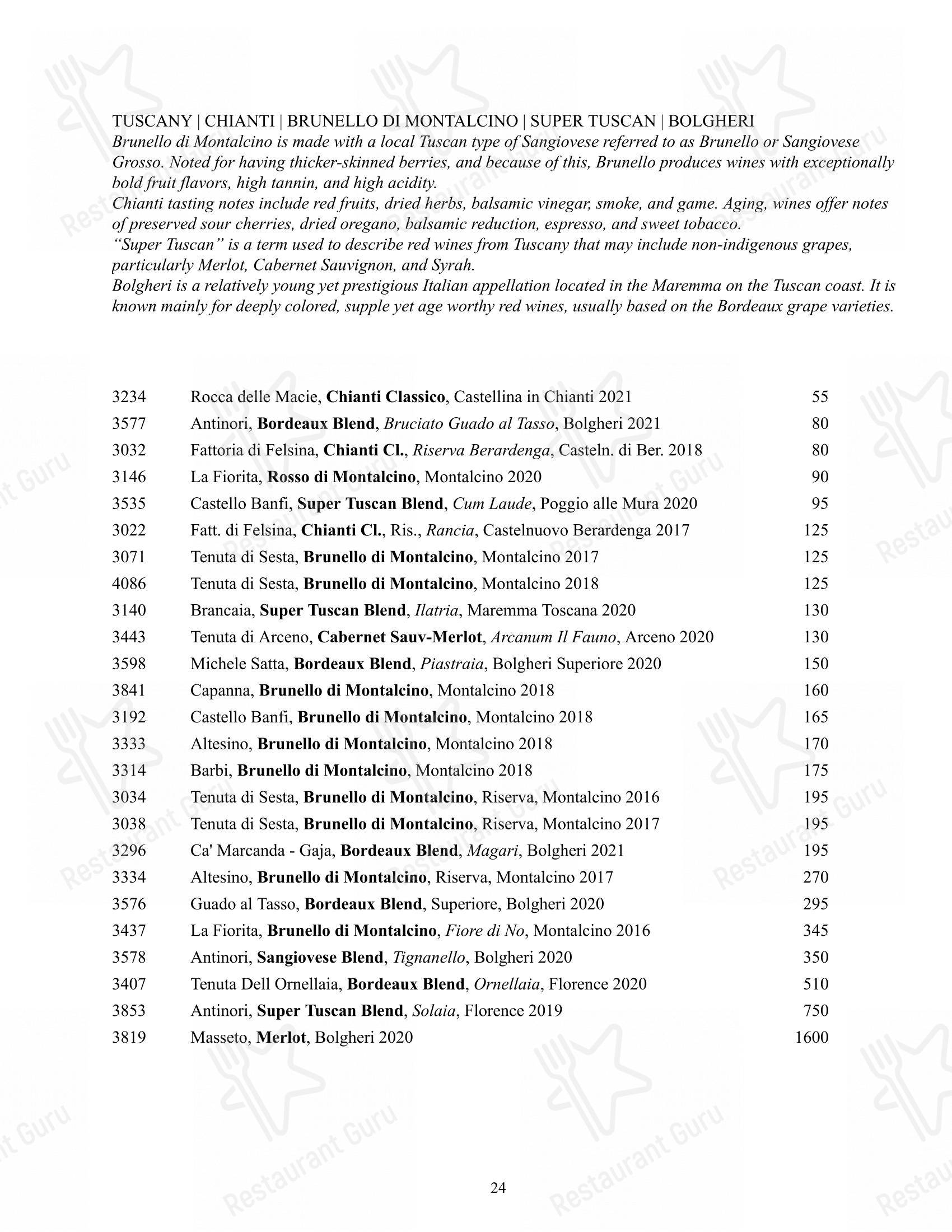 Menu at H&W Steakhouse, Norcross