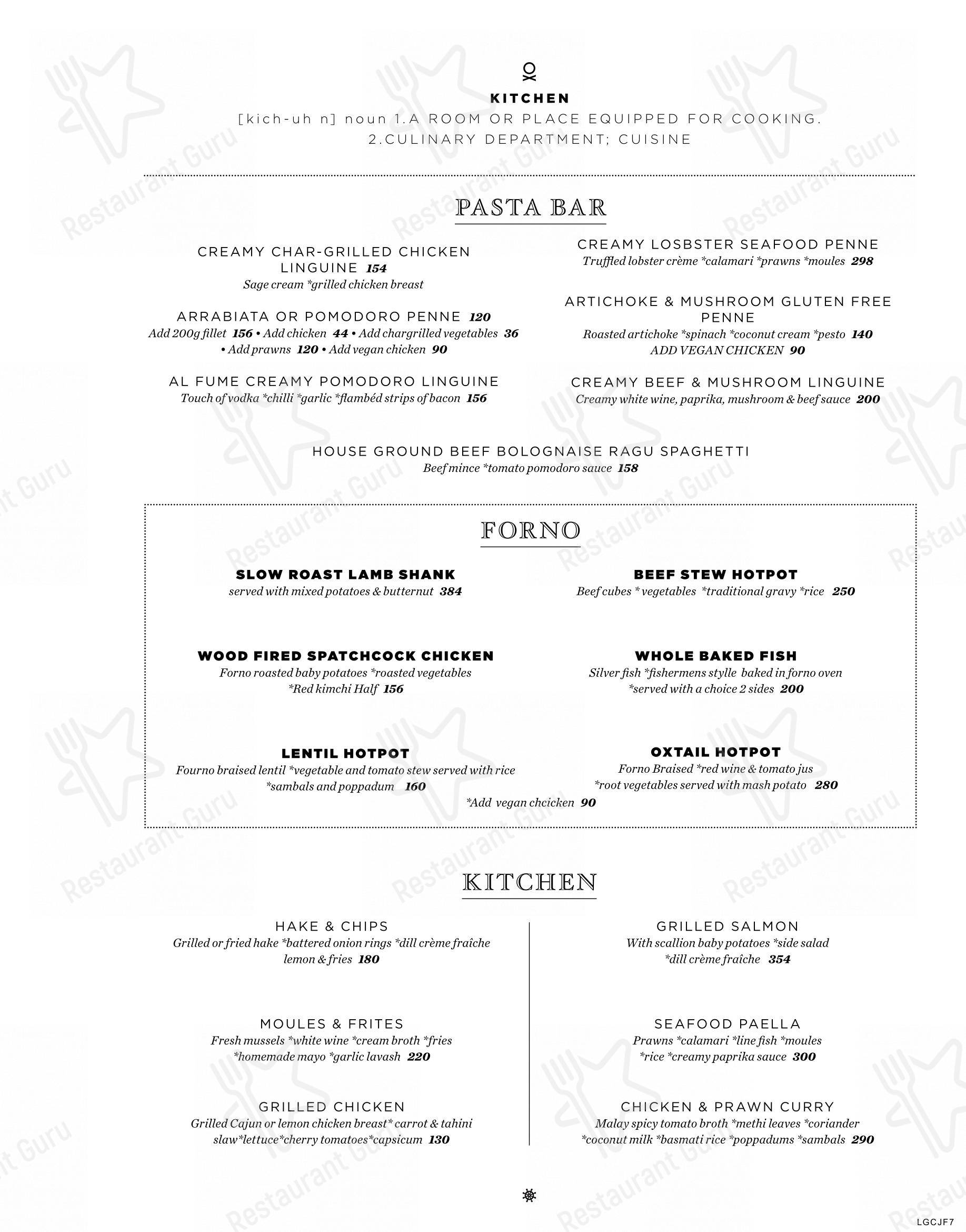 Menu at Life Grand Cafe Waterfront, Cape Town, 2 Pierhead Road