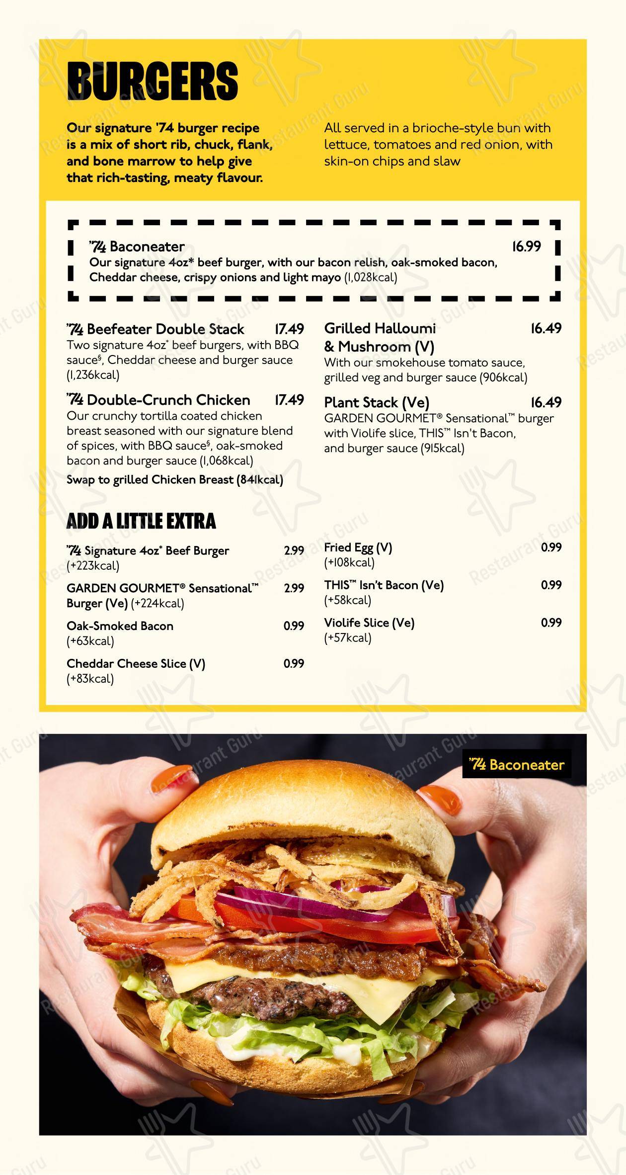 Menu at Redditch Beefeater pub & bar, Redditch, Bordesley Ln