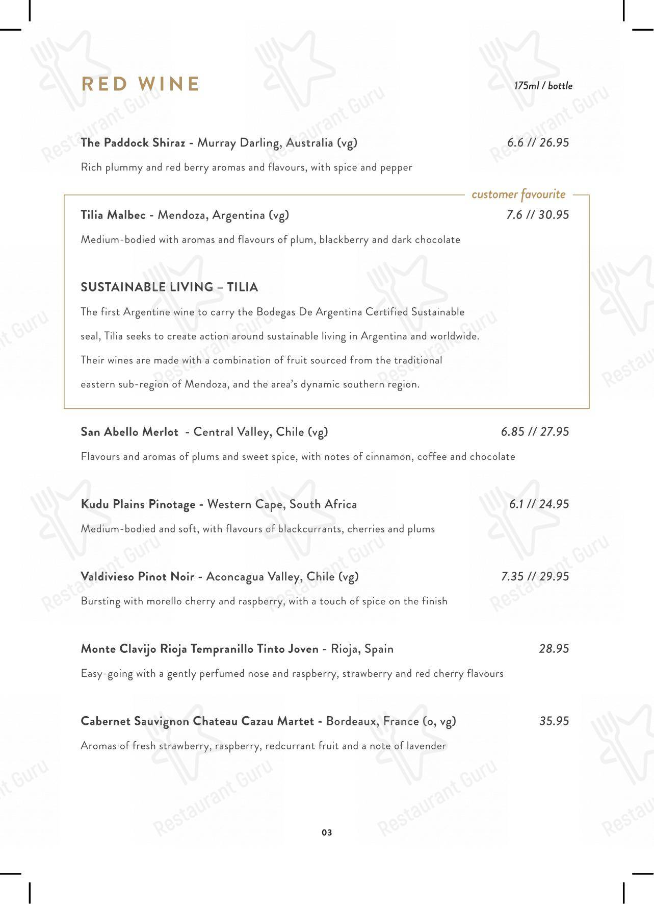 Menu at The Bower Inn, Bridgwater pub & bar, Bridgwater