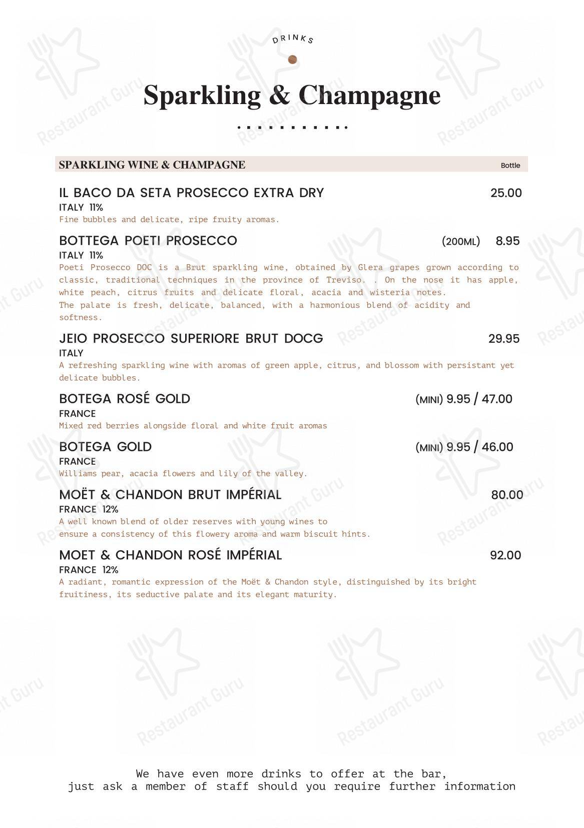 Menu at The Fort pub & bar, Dundee, 58 Fort St