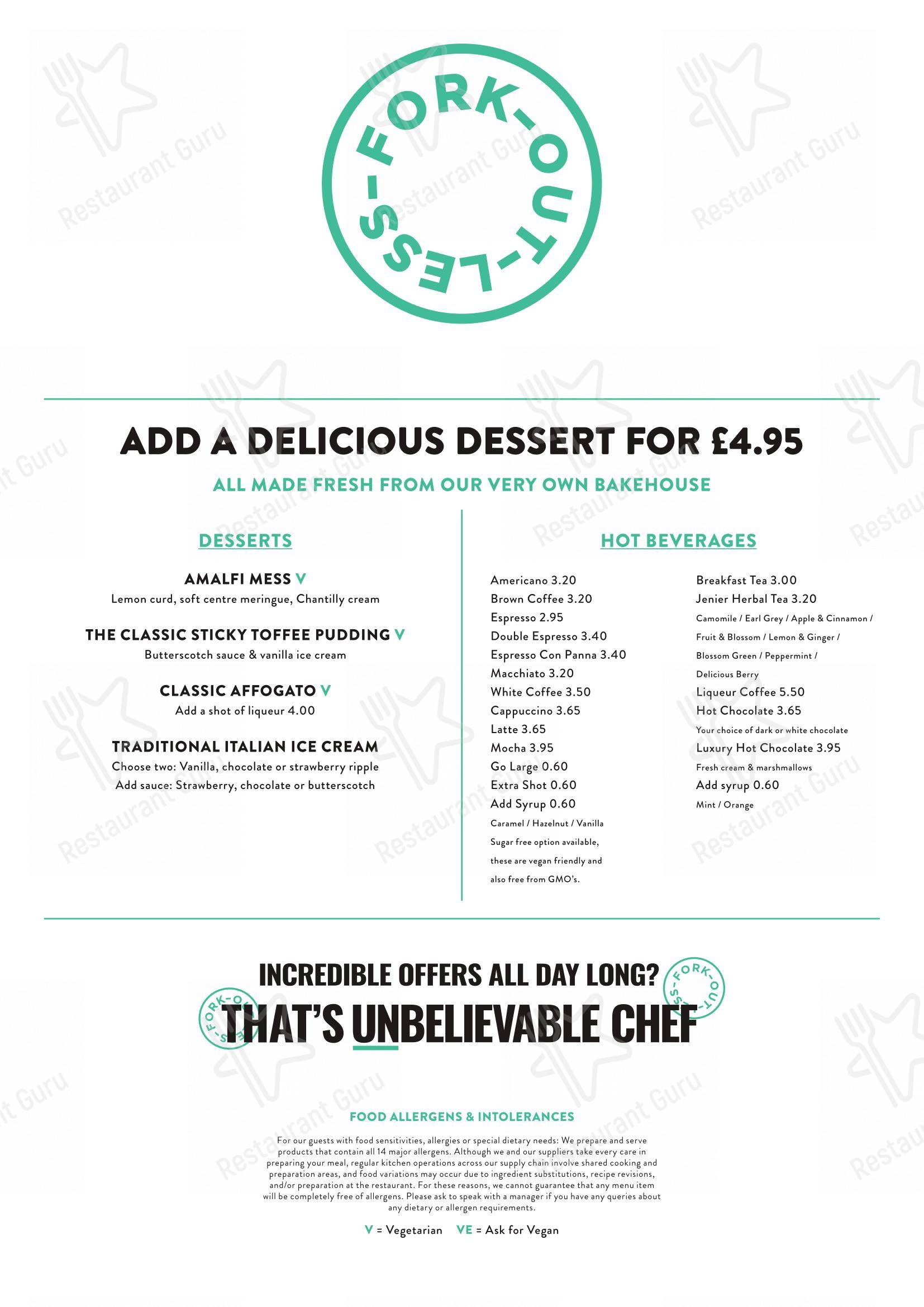 Menu at The Long House restaurant, Kilmarnock, 130 Titchfield St