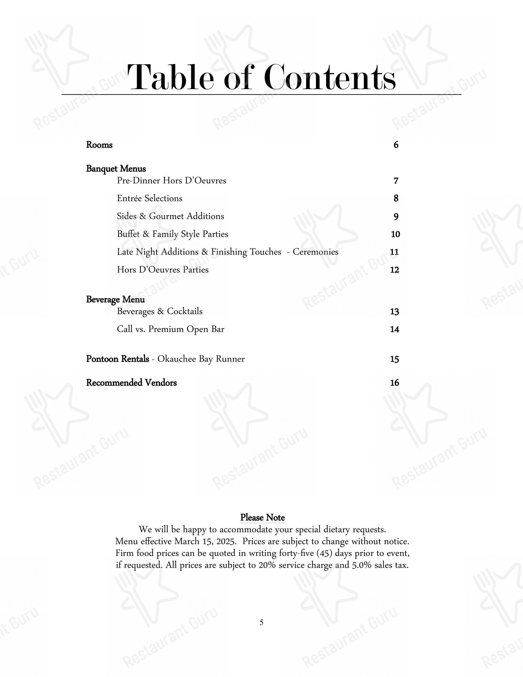 Menu at Weissgerber's Golden Mast Inn restaurant, Okauchee Lake, 5293 ...