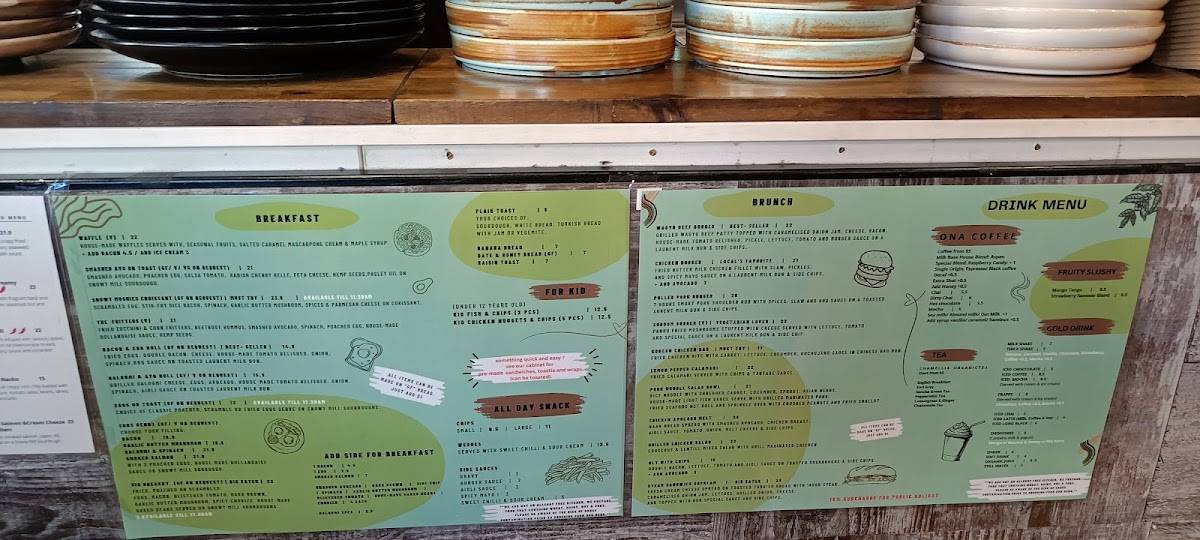Menu at 123 coffee house, Cooma