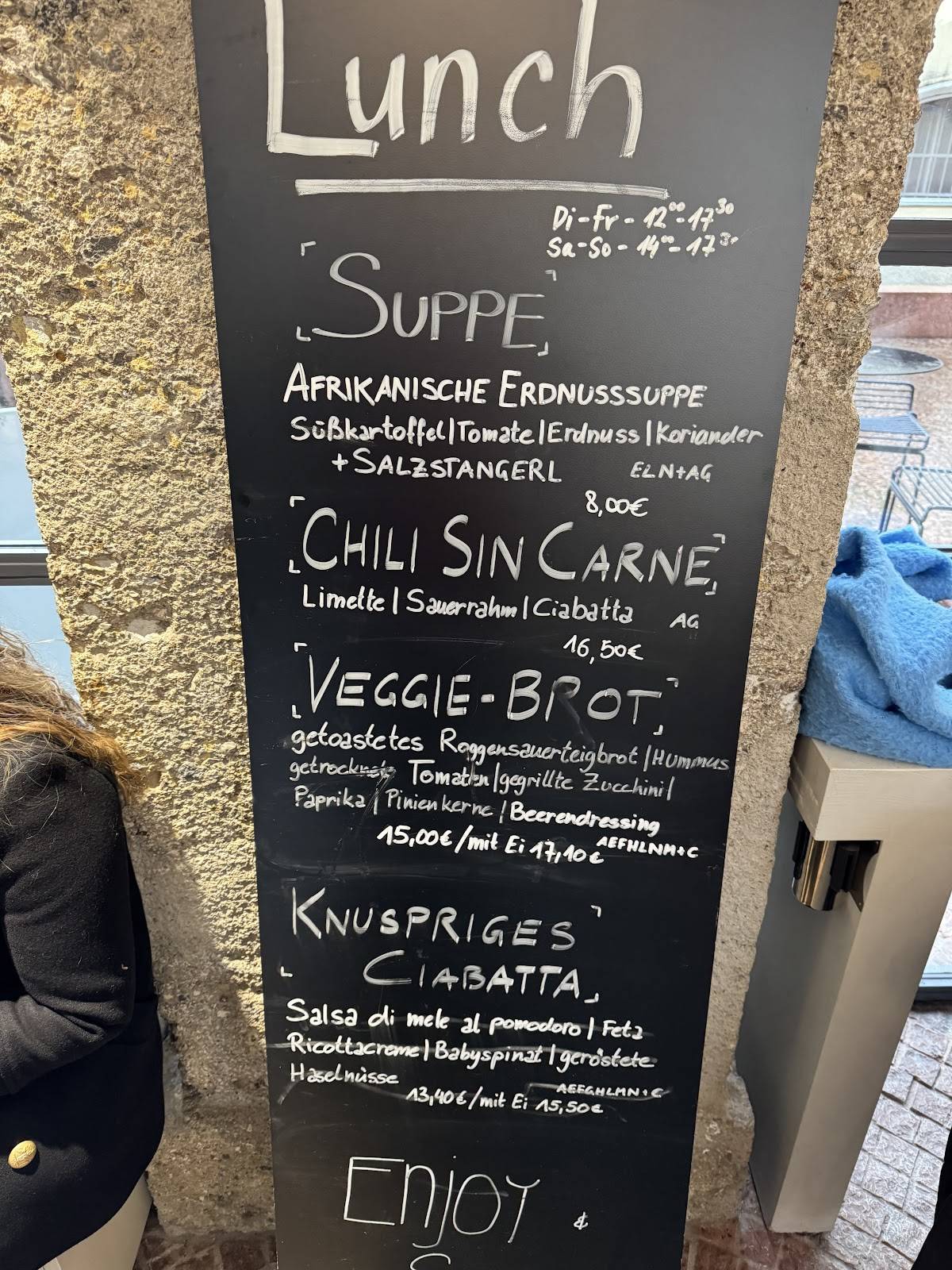 Speisekarte von 220GRAD Rupertinum cafe, Salzburg