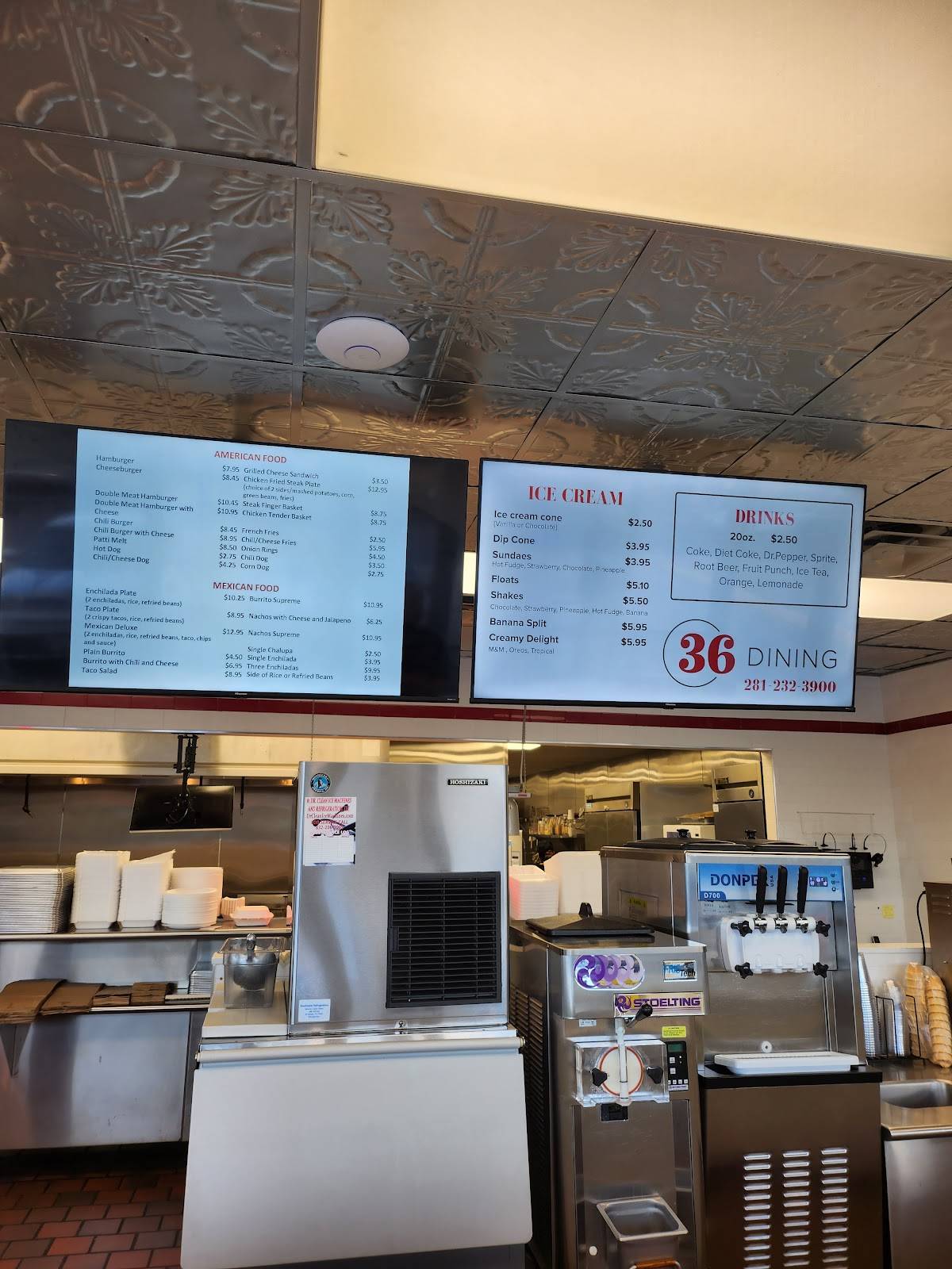 Menu at 36 Dining restaurant, Rosenberg