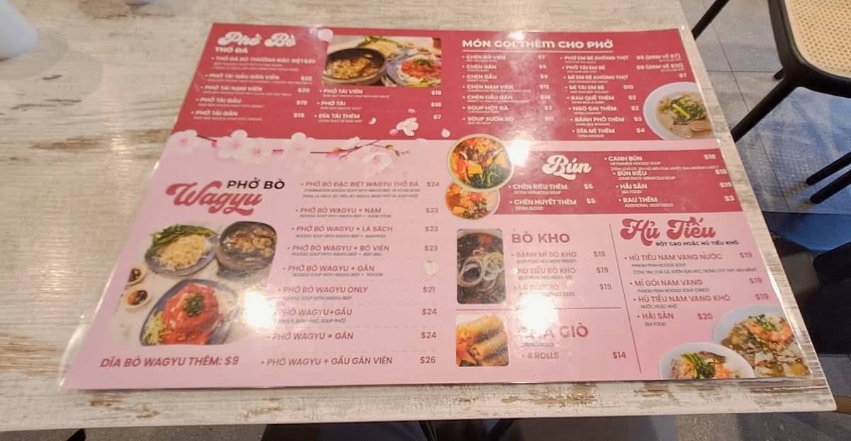 Menu at 3Q QUAY QUAN QUAN restaurant, Cabramatta