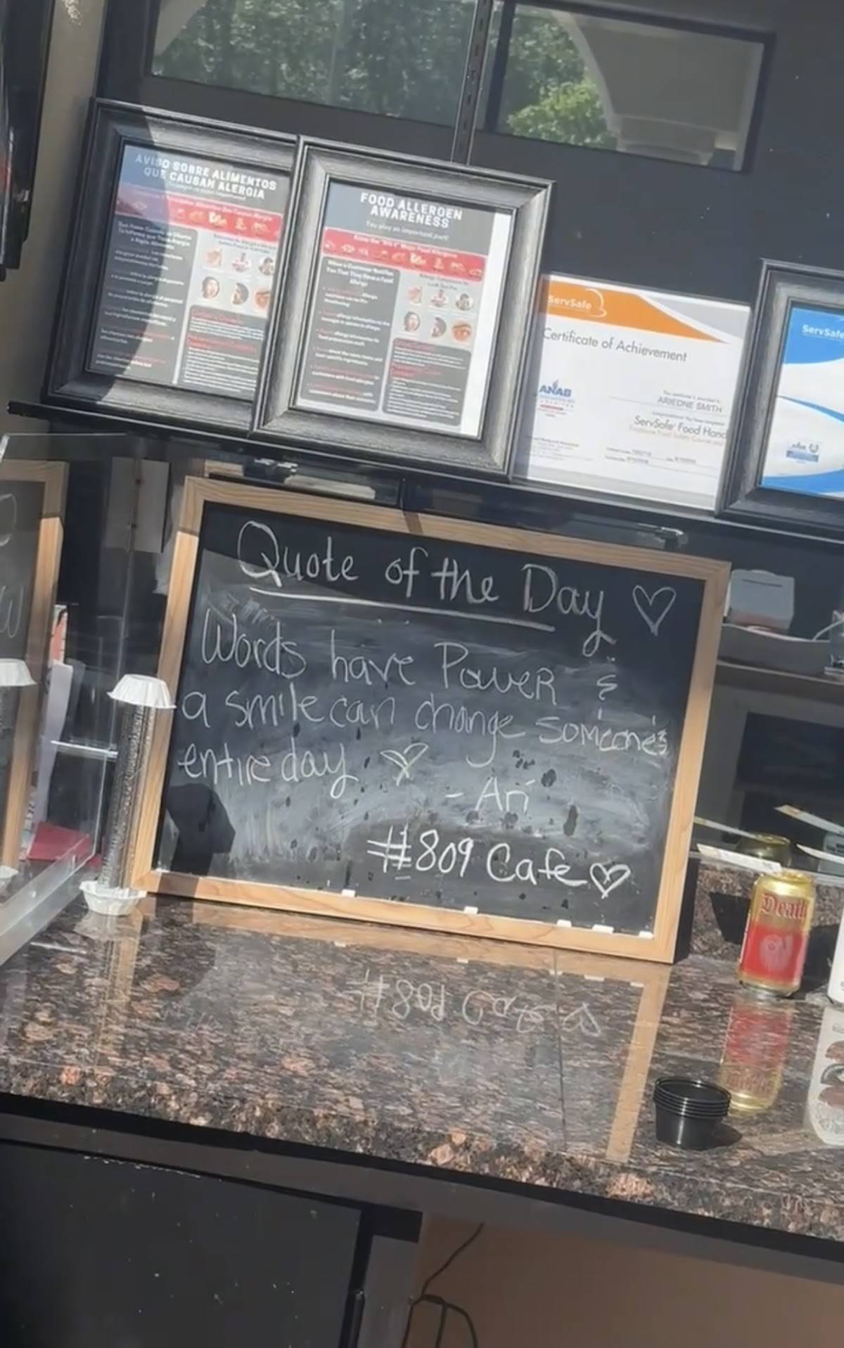Menu at 809 Cafe, North Stonington