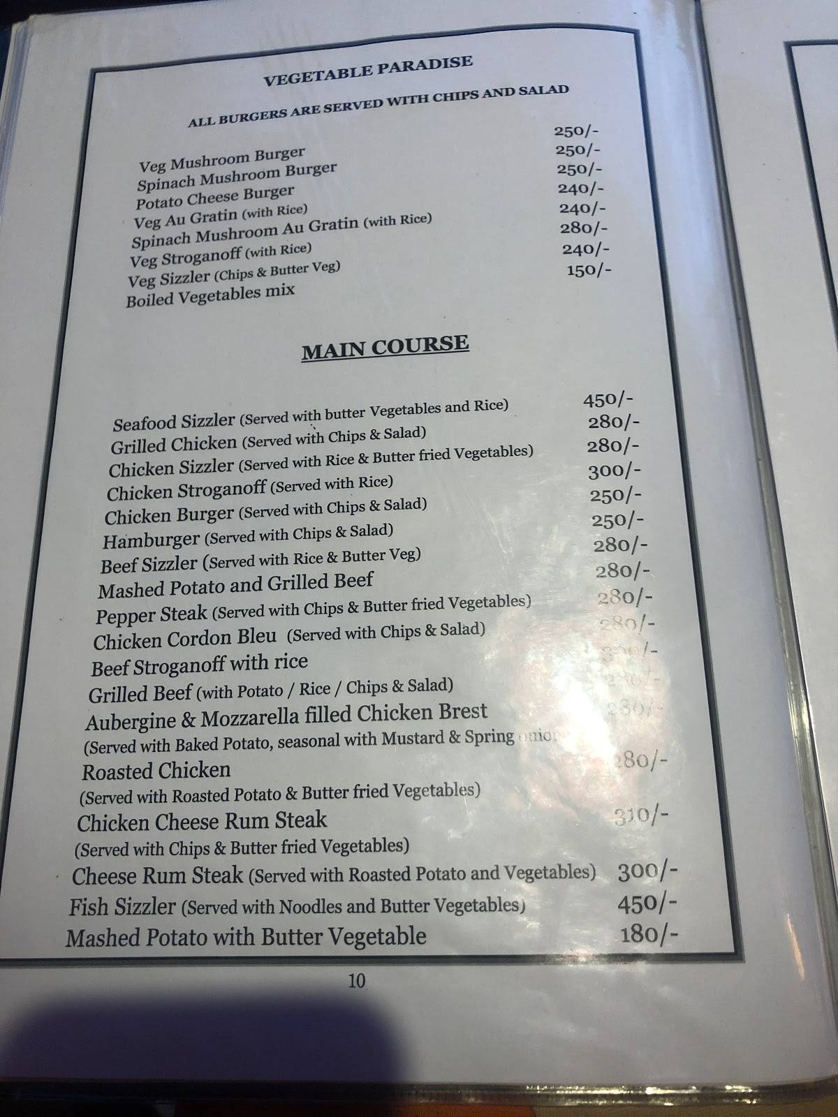 Menu at ABBA Restaurant & Everest German Bakery Varkala, Varkala
