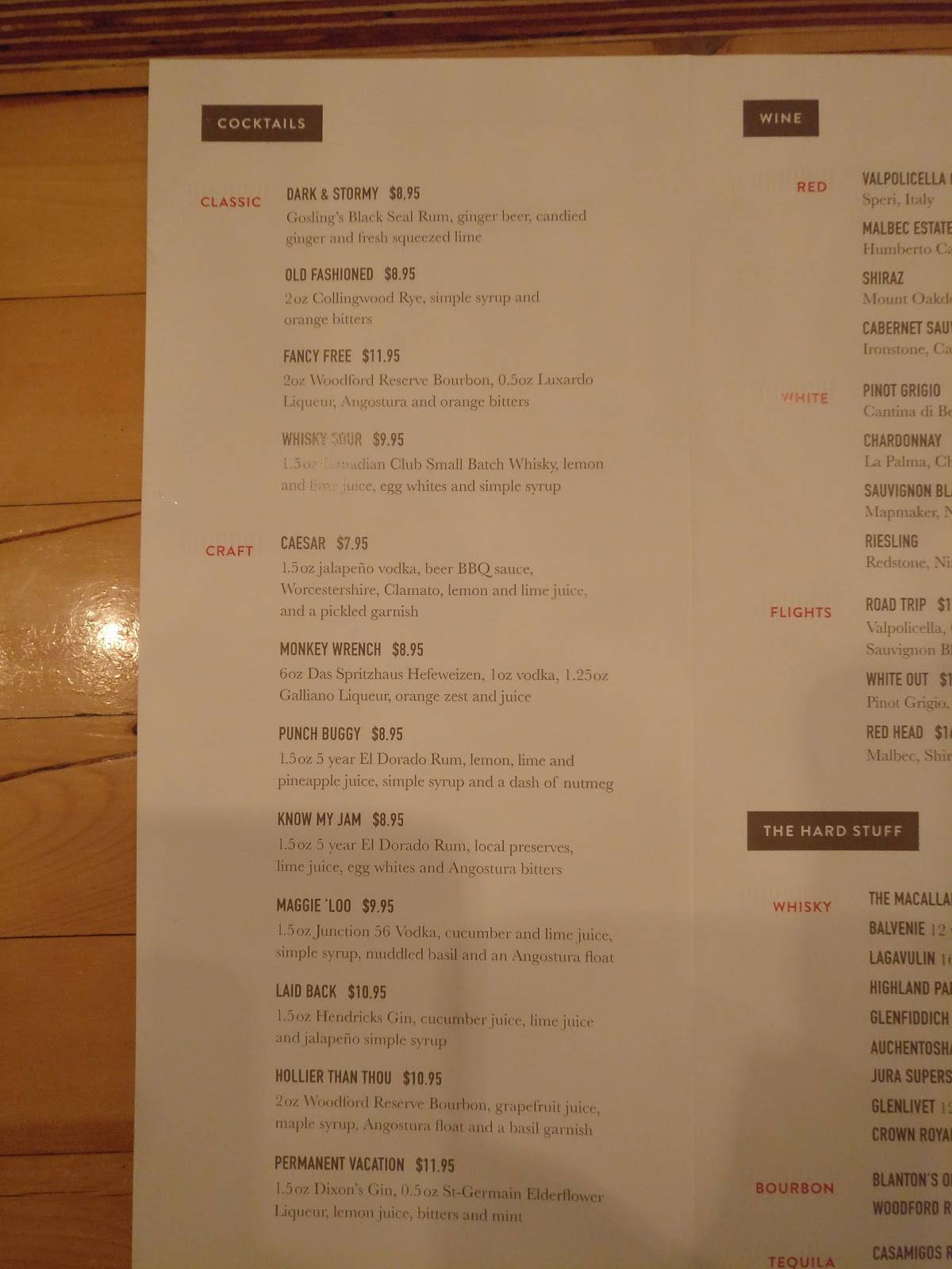 Menu at ABE ERB - Uptown Waterloo pub & bar, Waterloo